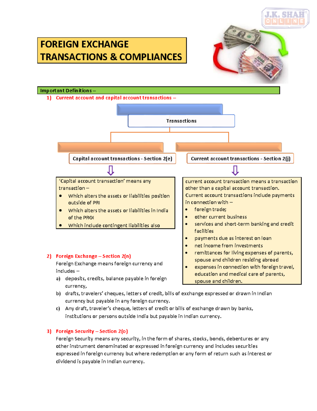 Foreignexchangetransaction - FOREIGN EXCHANGE TRANSACTIONS ...