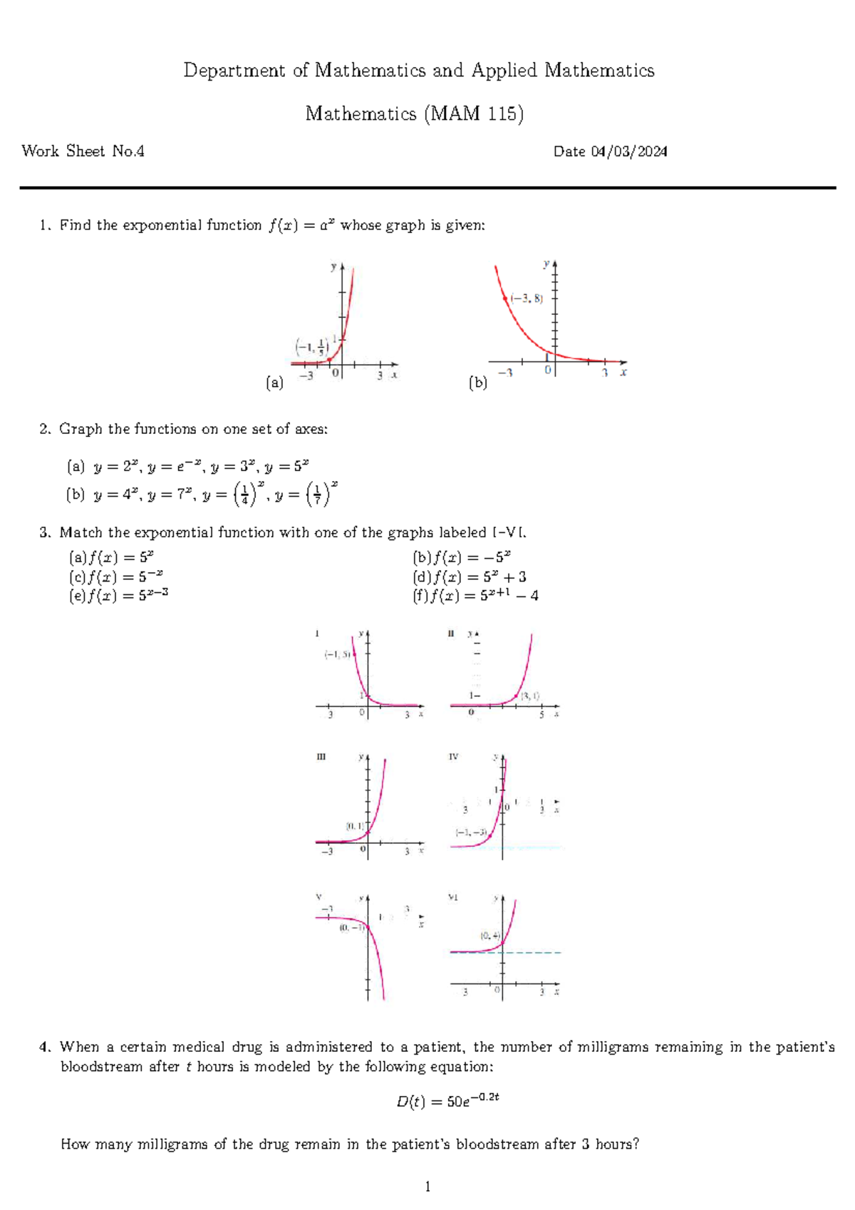 MAM115WS4 - Mam115 worksheet 4 - Department of Mathematics and Applied ...