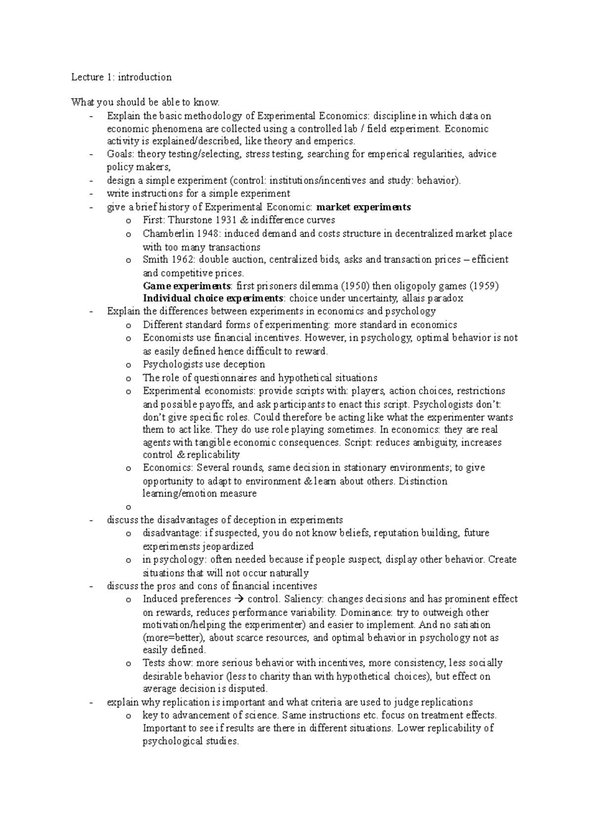 Lecture summaries - Lecture 1: introduction What you should be able to ...