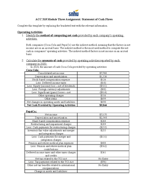 ACC 318 Module Two Assignment - Debt-to-Assets Ratios 1. Calculate the ...