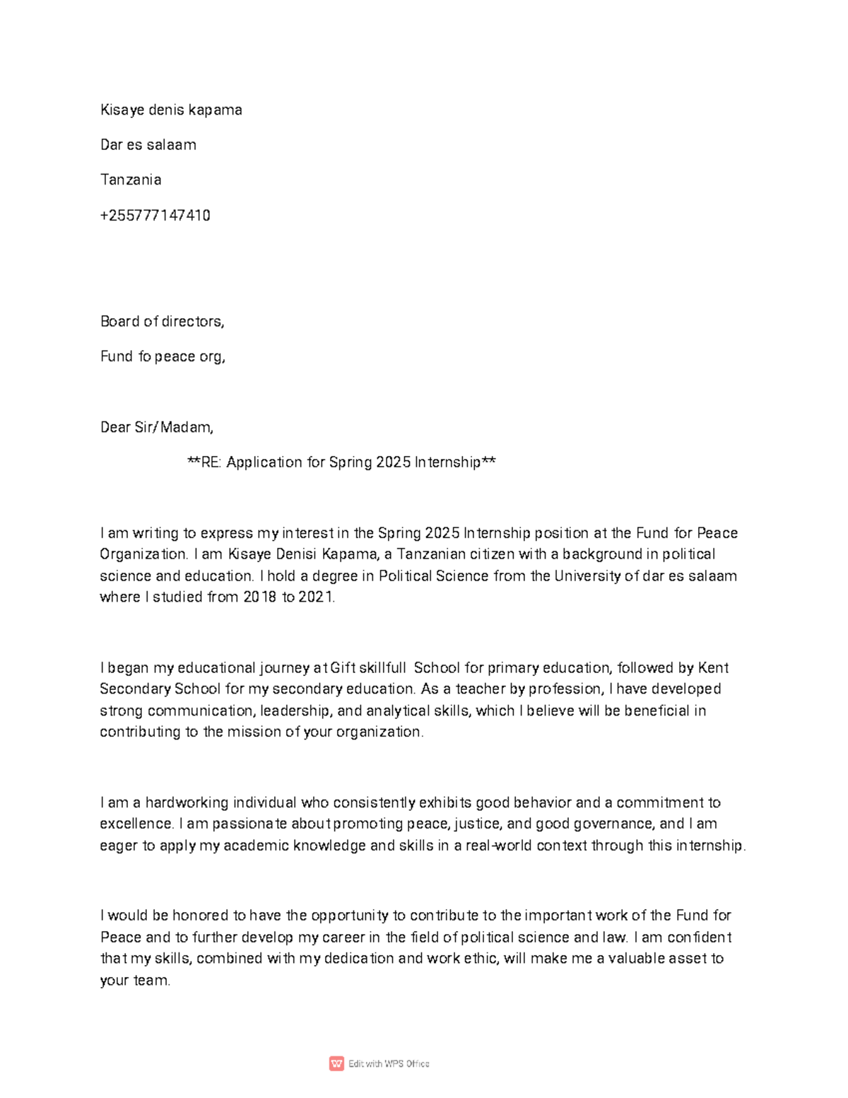 Kisaye denis letter spring - Kisayedeniskapama Daressalaam Tanzania ...