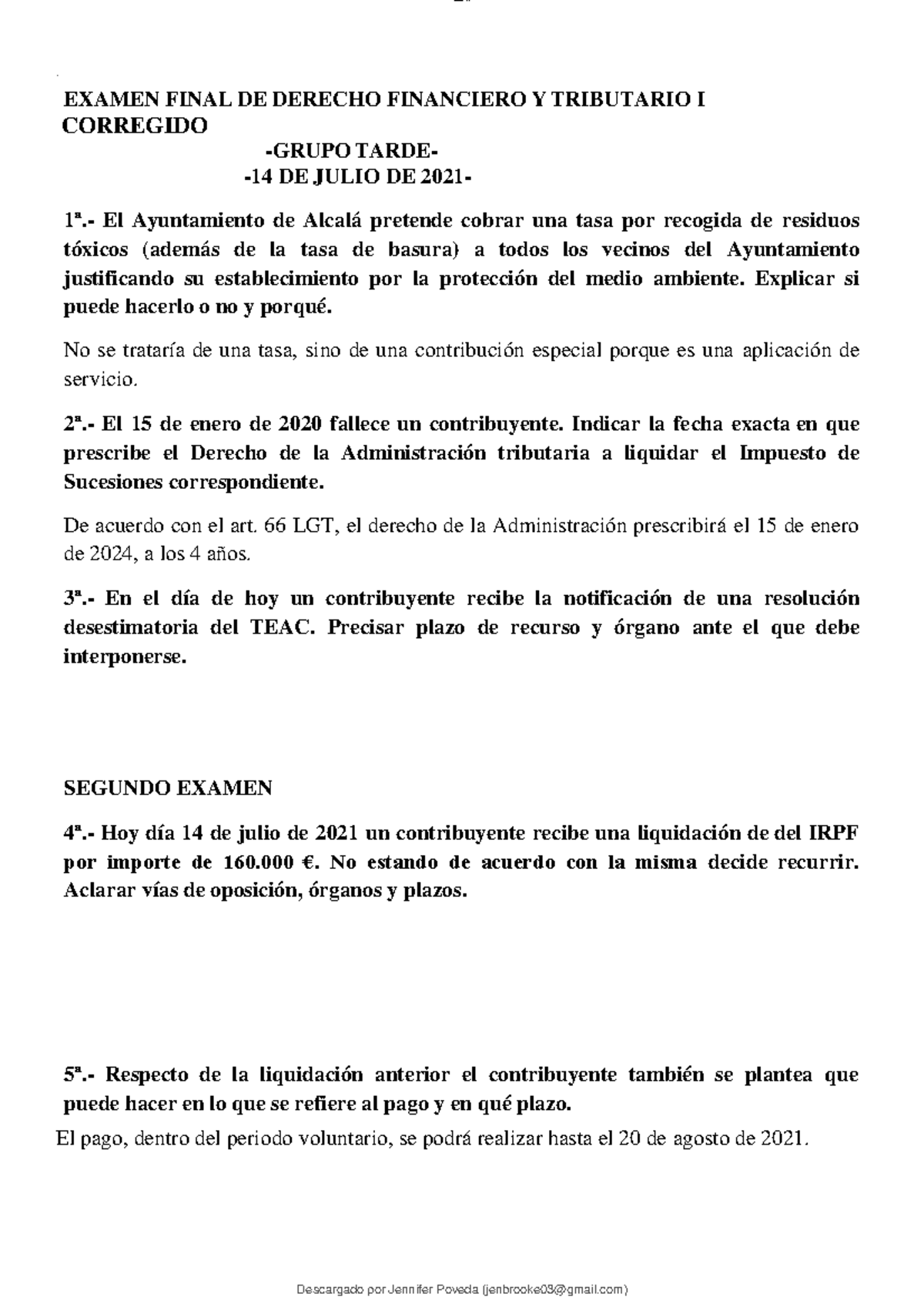 Examnes Tributario Corregido - lOMoAR cPSD| 17787267 Descargado por Jennifer Poveda - Studocu