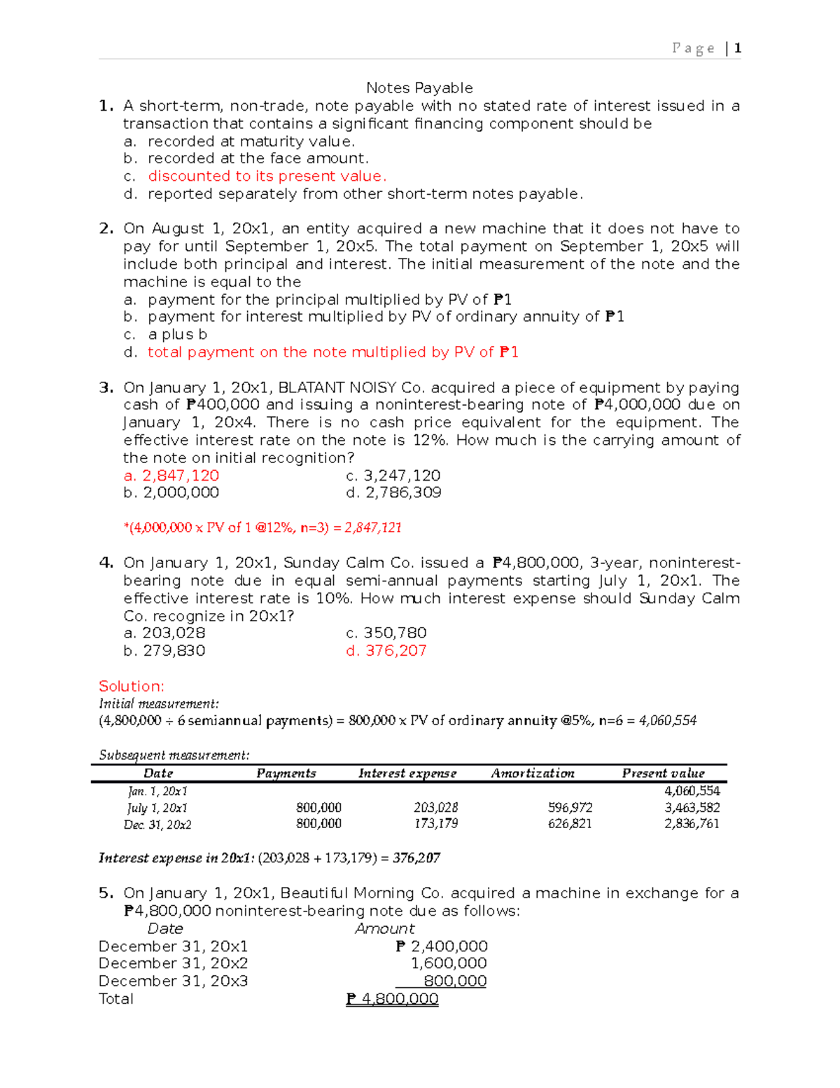 Scribd - Notes Payable 1. A short-term, non-trade, note payable with no ...