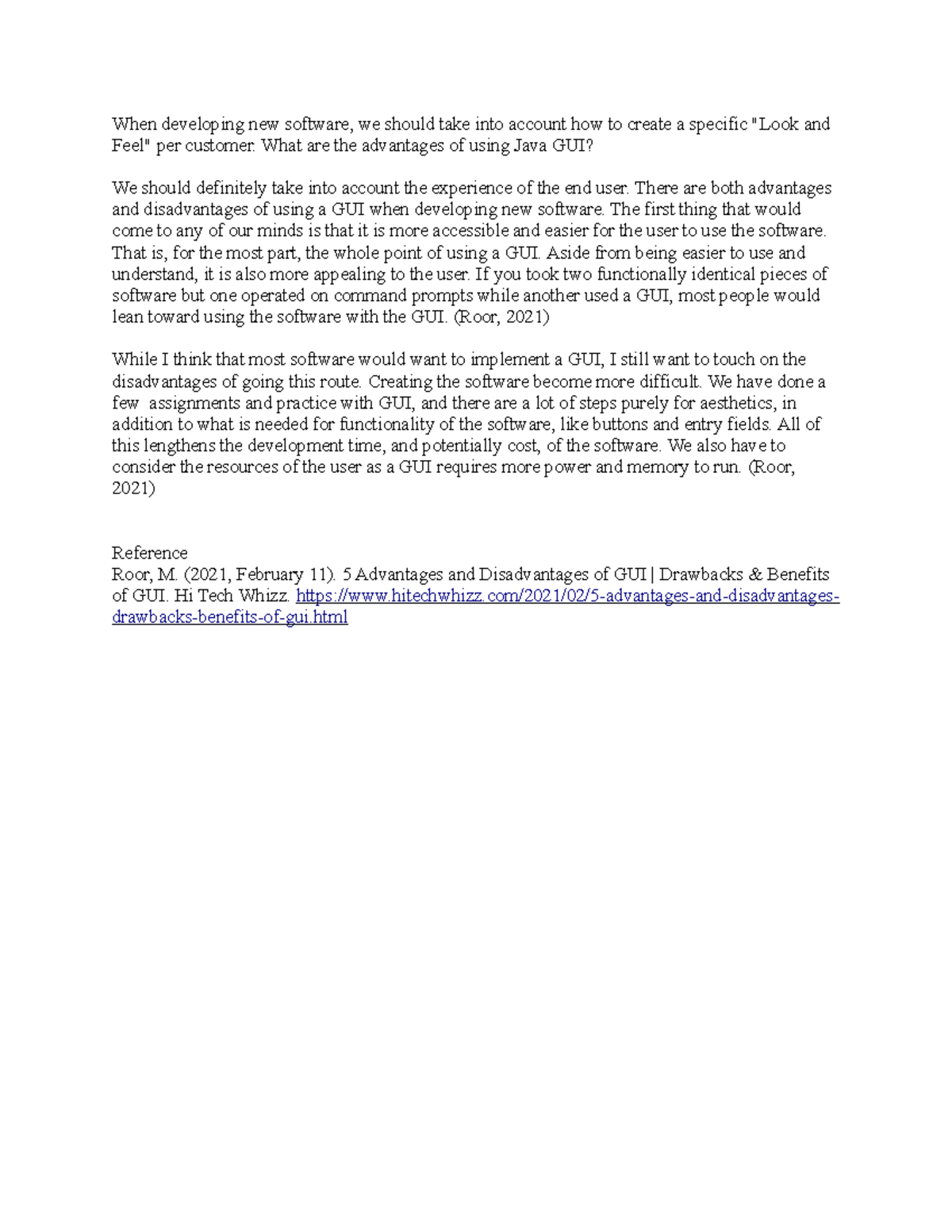 Cs1103 Discussion Unit 8 When Developing New Software We Should Take Into Account How To