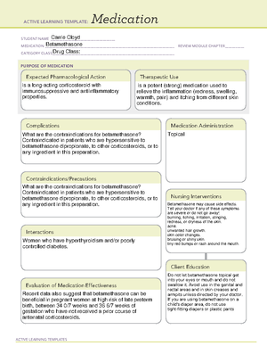 OB Medication Phenergan - ACTIVE LEARNING TEMPLATES Medication STUDENT ...