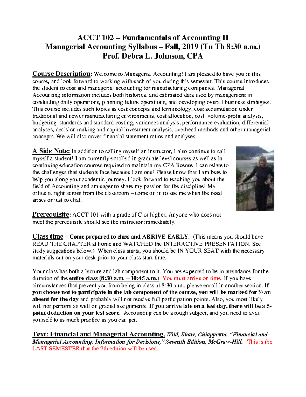 PRINCIPLE OF ACCOUNTING II - ACCT 102 – Fundamentals of Accounting II ...