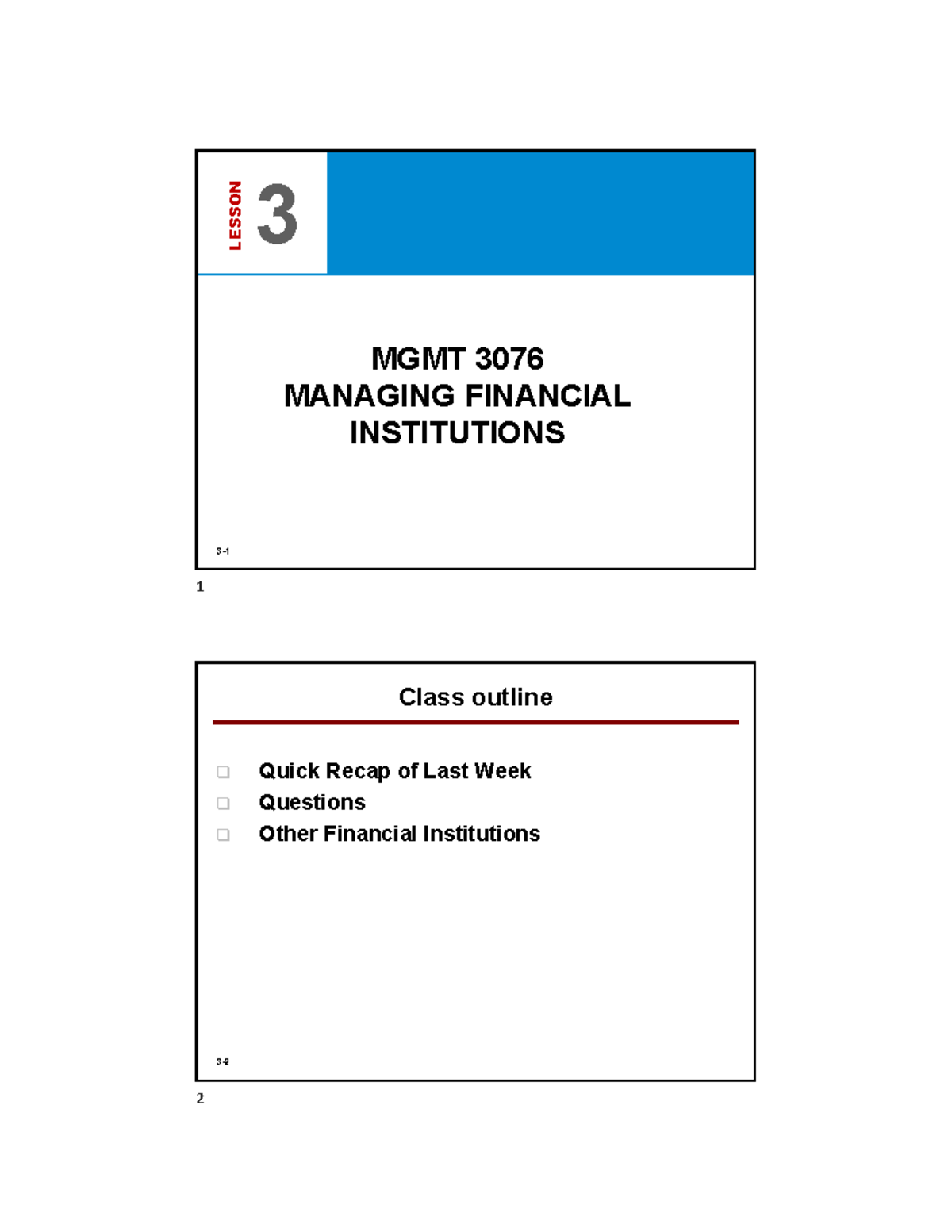 UWI MGMT3076 - Topic 3 - Lecture notes 3 - 3- MGMT 3076 MANAGING ...