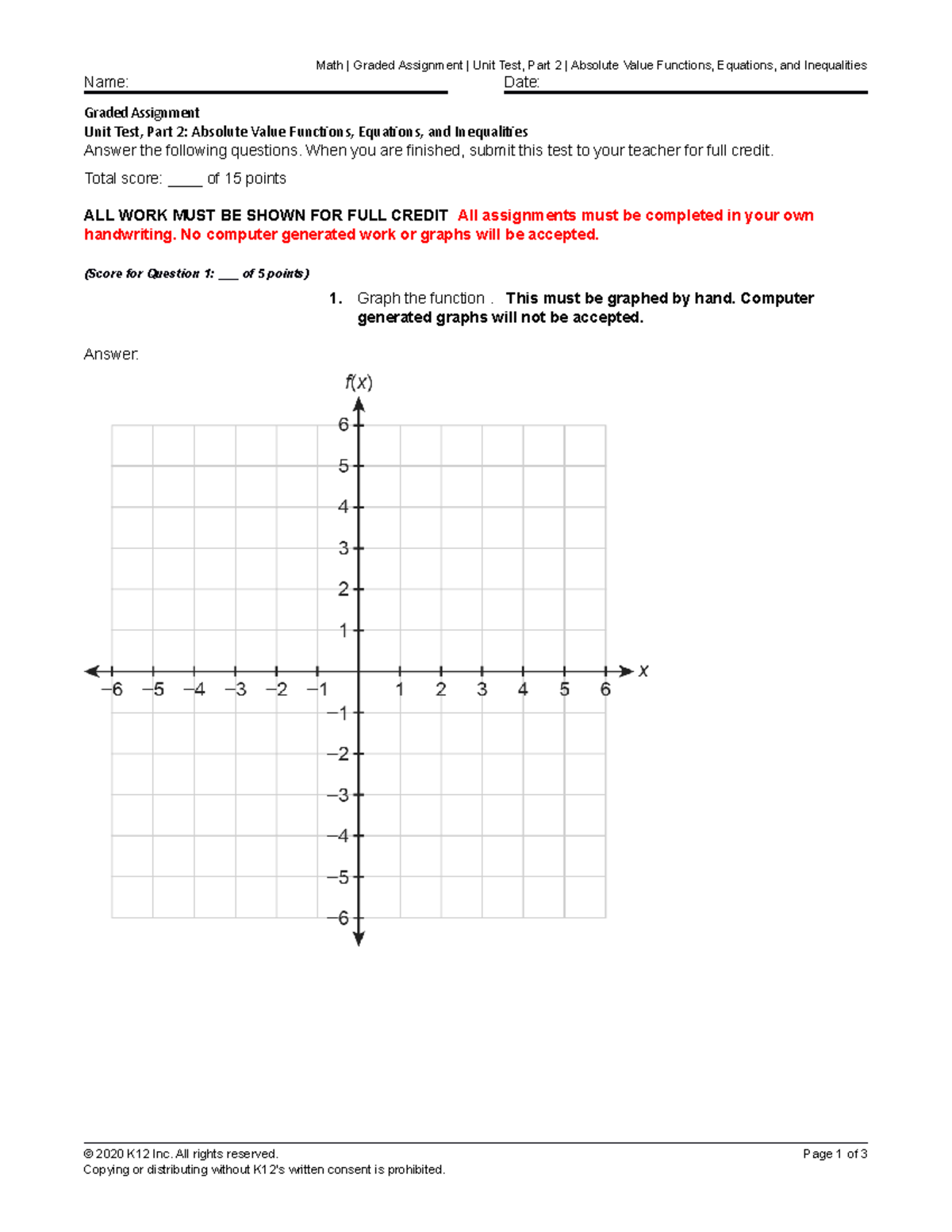 2.11 Absolute Value Functions, Equations, and Inequalities, Part 2 ...