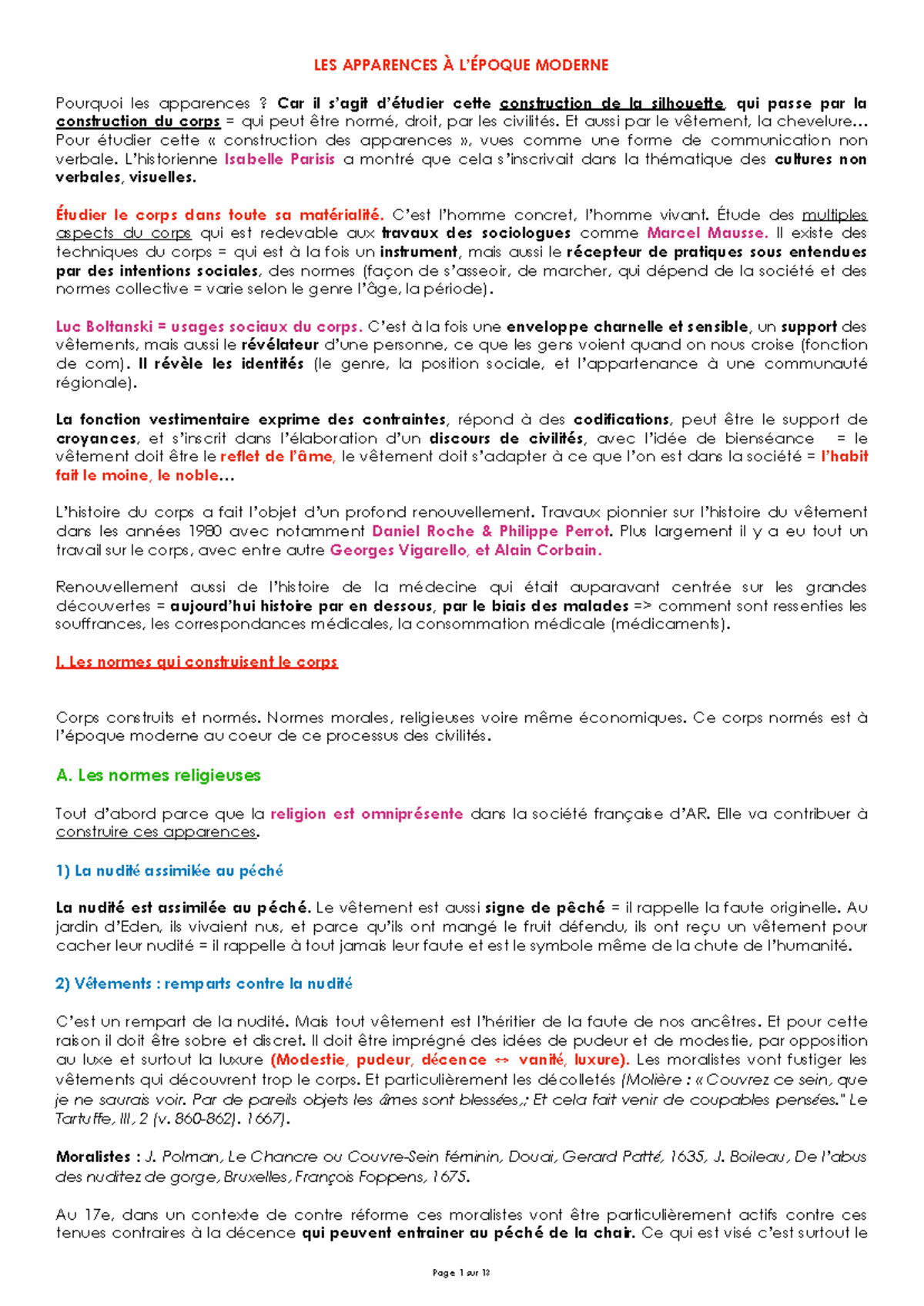 CM 5 Culture matérielle L3 - LES APPARENCES À L’ÉPOQUE MODERNE Pourquoi ...