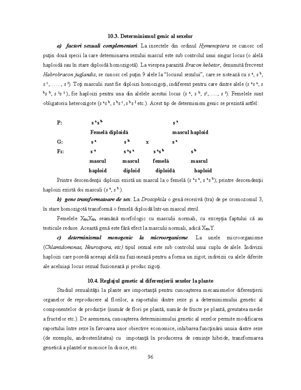 Unitatea 10 – Determinismul genetic al sexelor (Genic, reglajul genetic ...