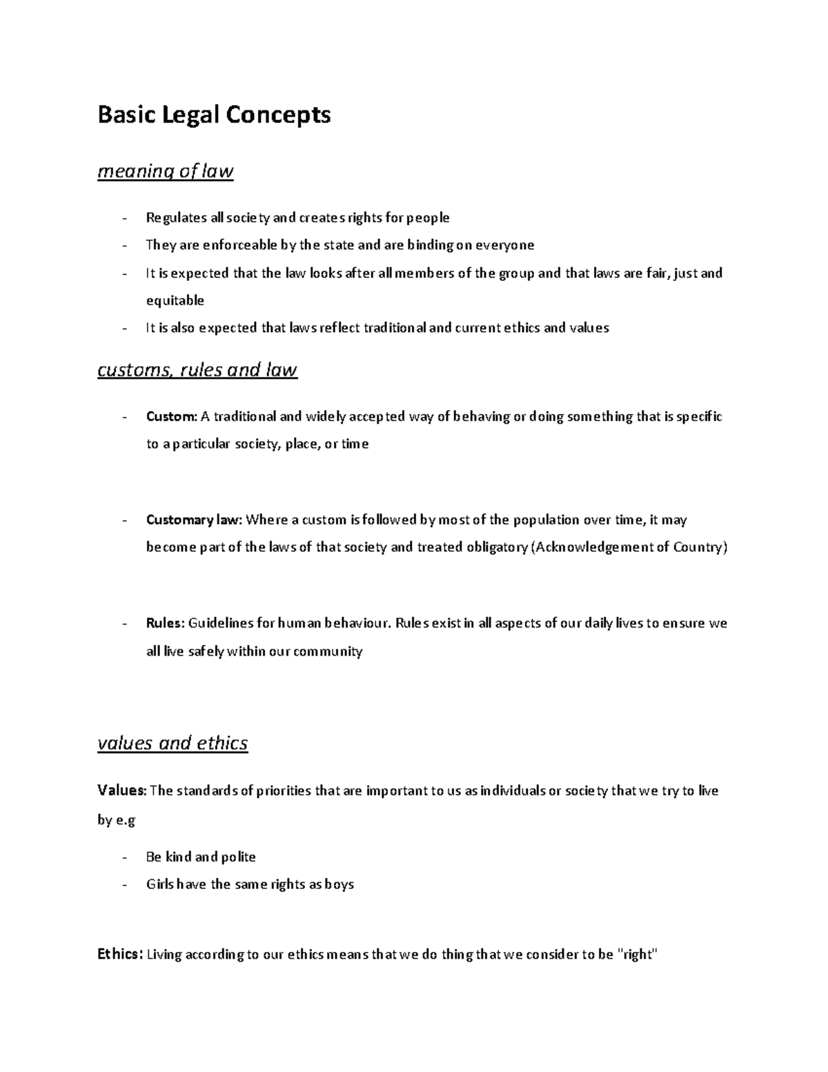 Basic Legal Concepts - oin[oun - Basic Legal Concepts meaning of law ...