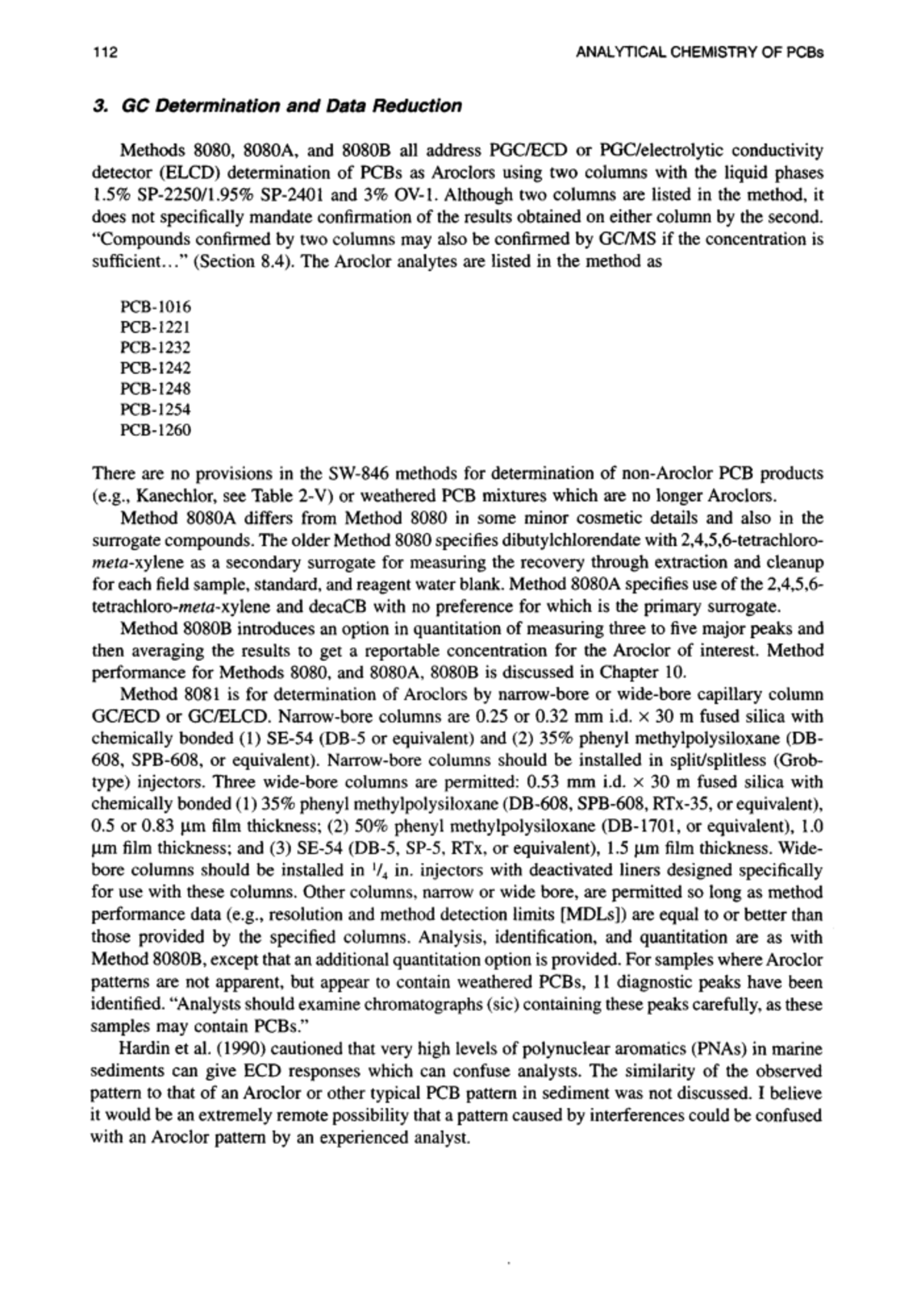 Analytical chemistry of pcbs 43 - 112 ANALYTICAL CHEMISTRY OF PCBs 3 ...