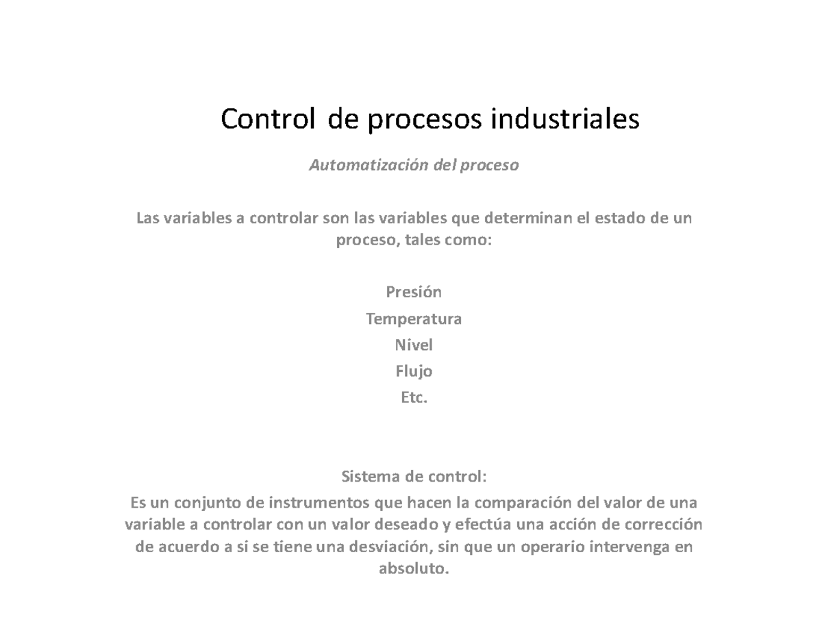 Control de procesos industriales 01 - Control de procesos industriales ...