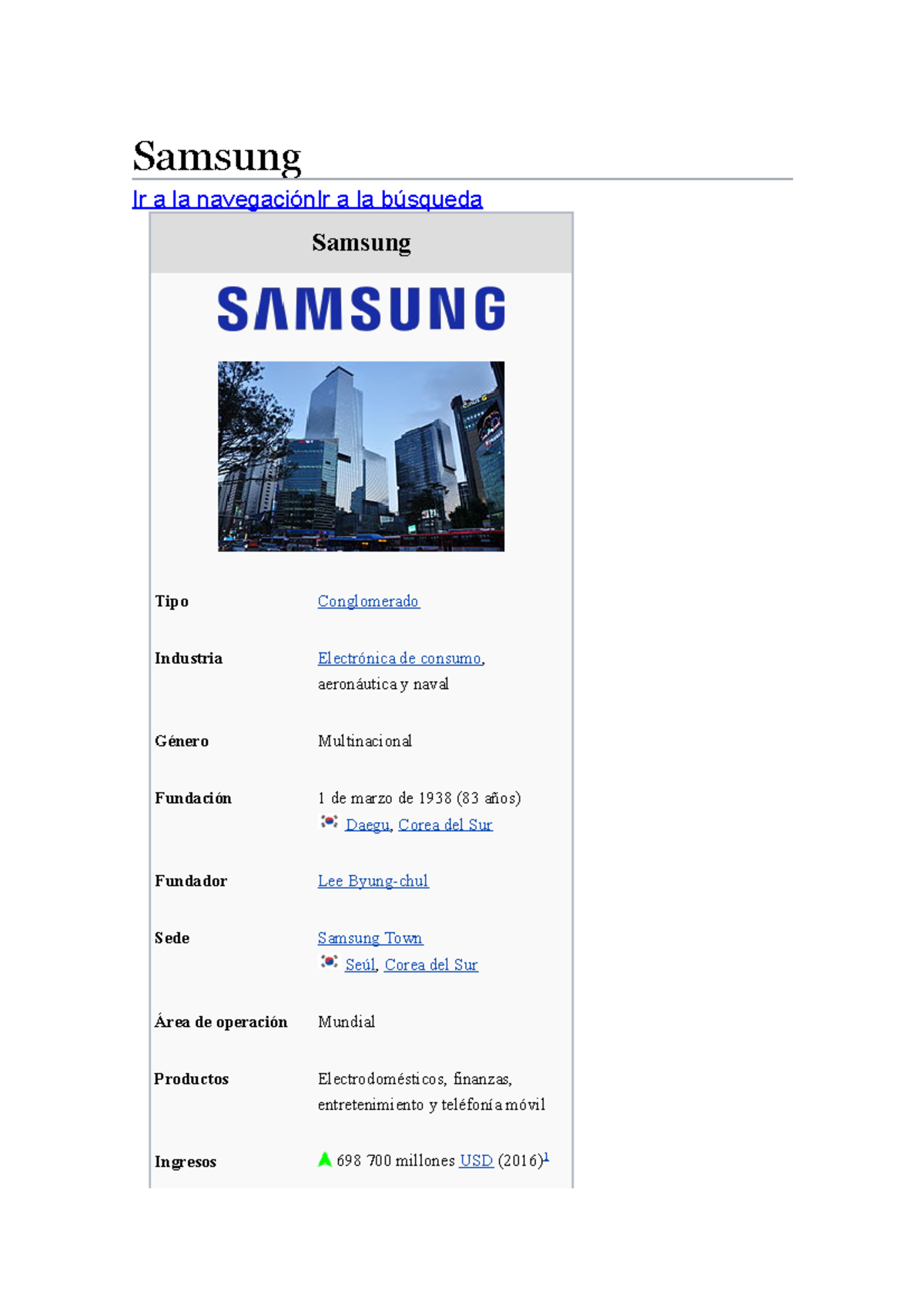 Samsung - Se trata del mayor grupo empresarial surcoreano, con ...