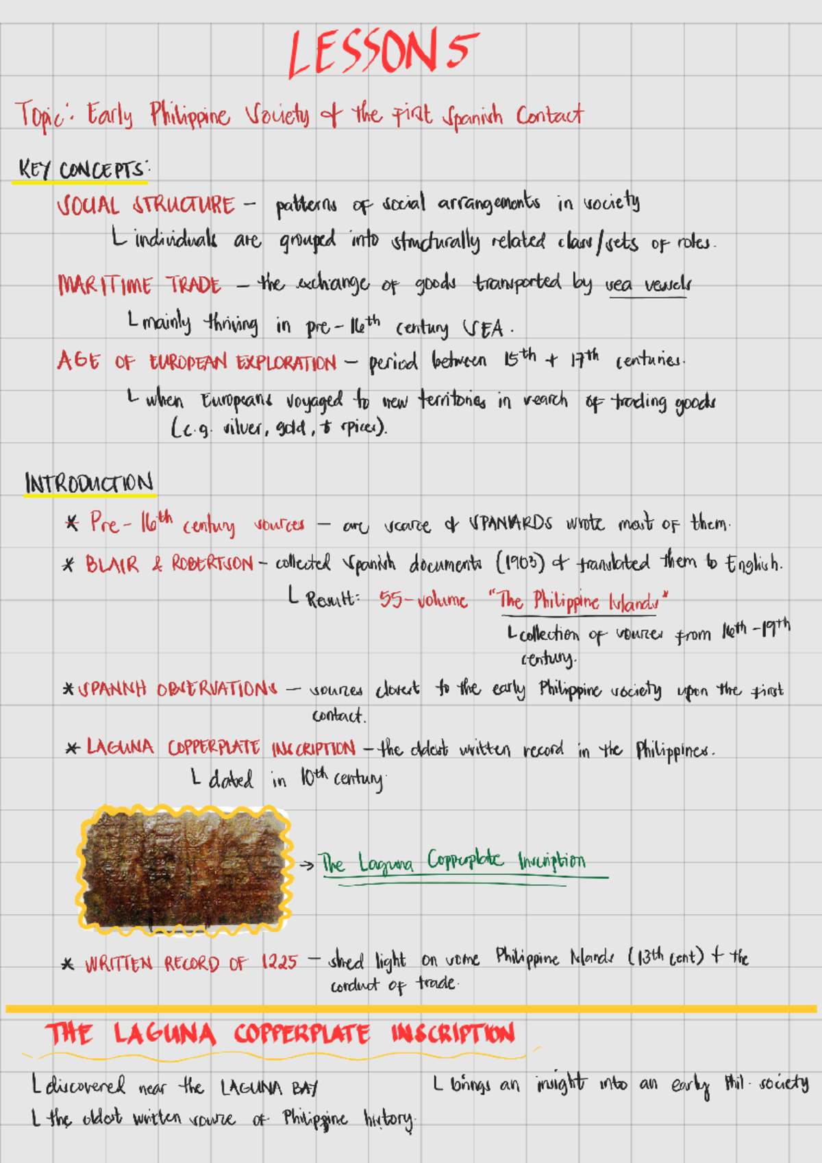 History Midterm - none - LESSON5 Topic: Early Philippine Vouety of the ...