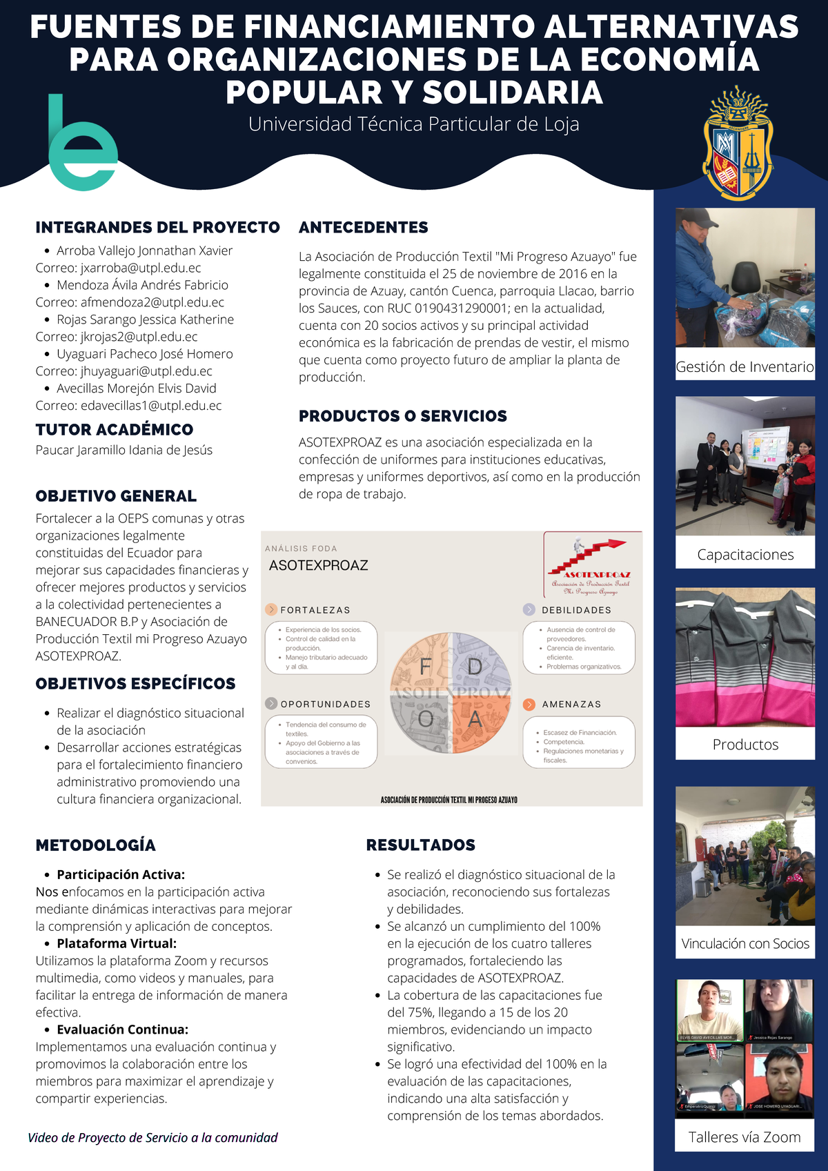Poster Académico - Prácticum III, Servicio Comunitario FINANZAS ...