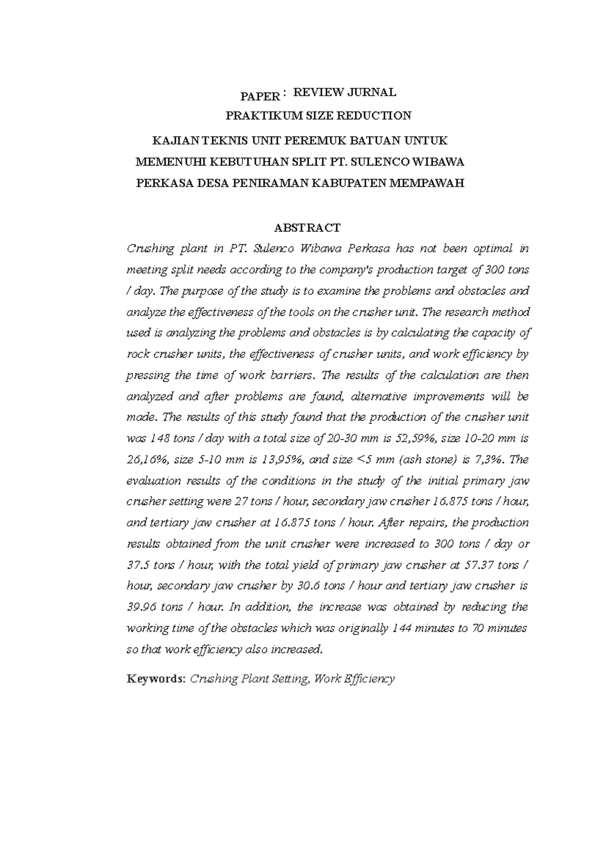 Review Jurnal Paper Size Reduction - PAPER : REVIEW JURNAL PRAKTIKUM ...