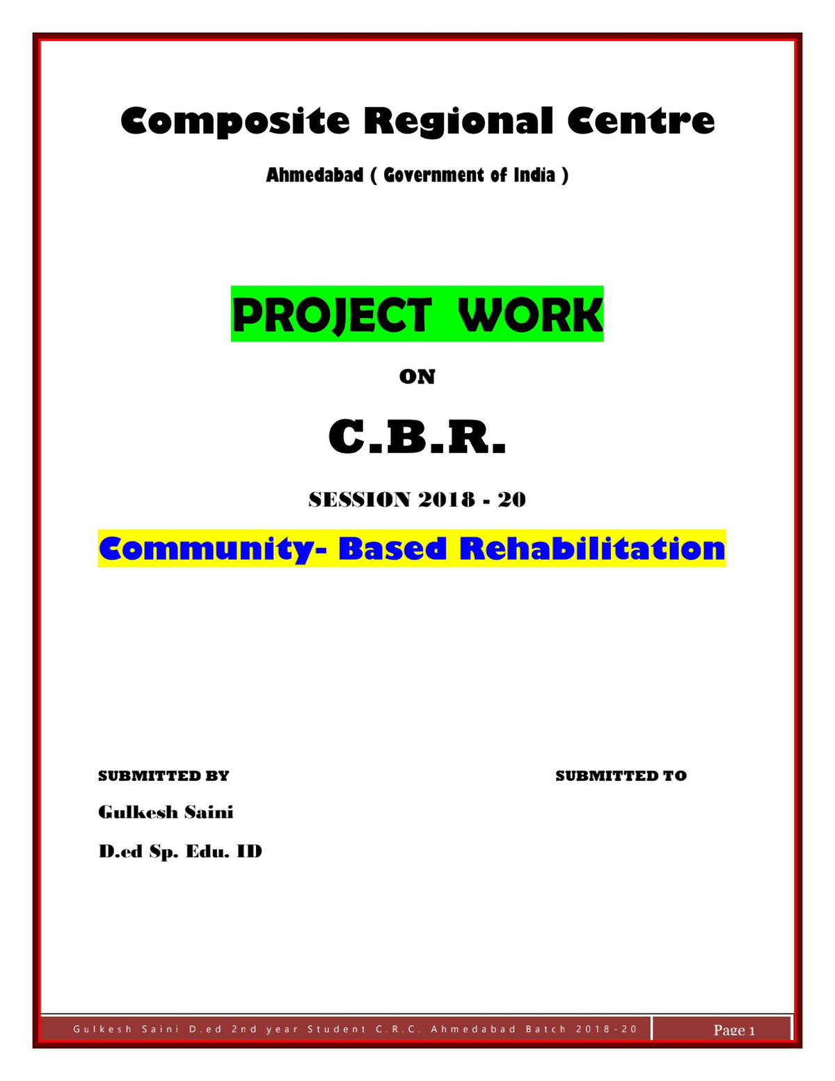 C.B.R practical file 4th sem - History SL - Studocu