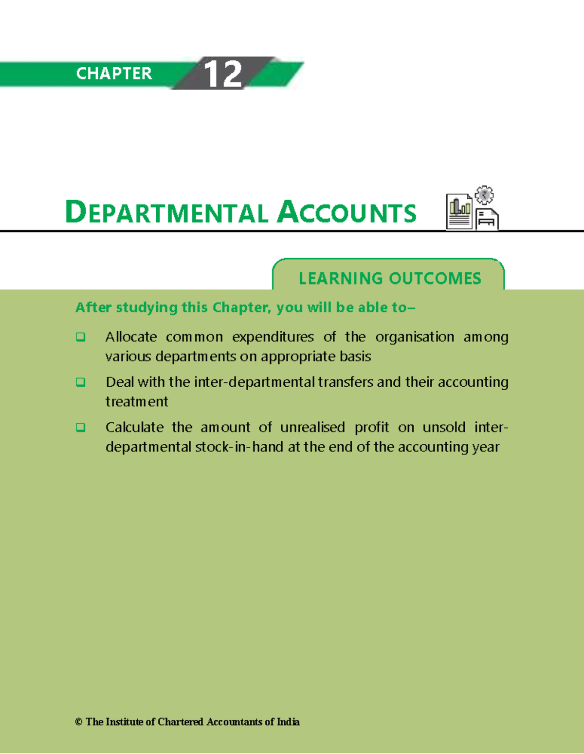 Departments - Lecture notes DEPARTMENT ACCOUNTS - LEARNING OUTCOMES ...