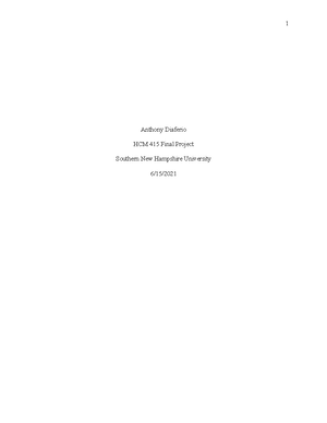 HCM 320 Module 5 - Journal - HCM320 - SNHU - Studocu