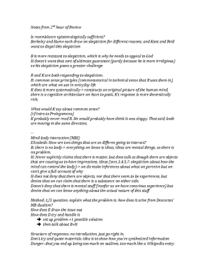 Ryle reading summary - In Gilbert Ryle’s Descartes’ Myth, Ryle ...