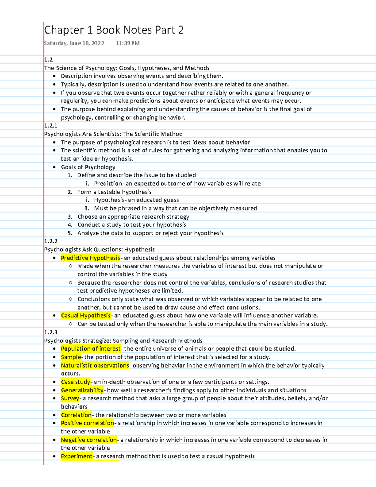 Chapter 1 Notes Part 2 - Studocu