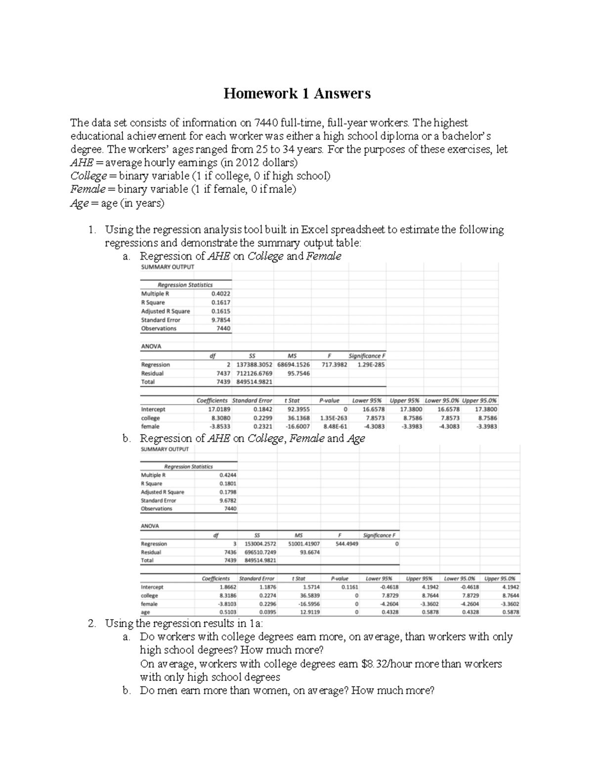 Homework 1 answers - Homework 1 Answers The data set consists of ...