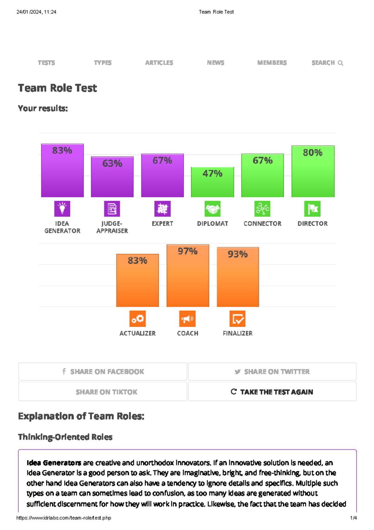 Team Role Test - TESTS TYPES ARTICLES NEWS MEMBERS SEARCH Team Role ...