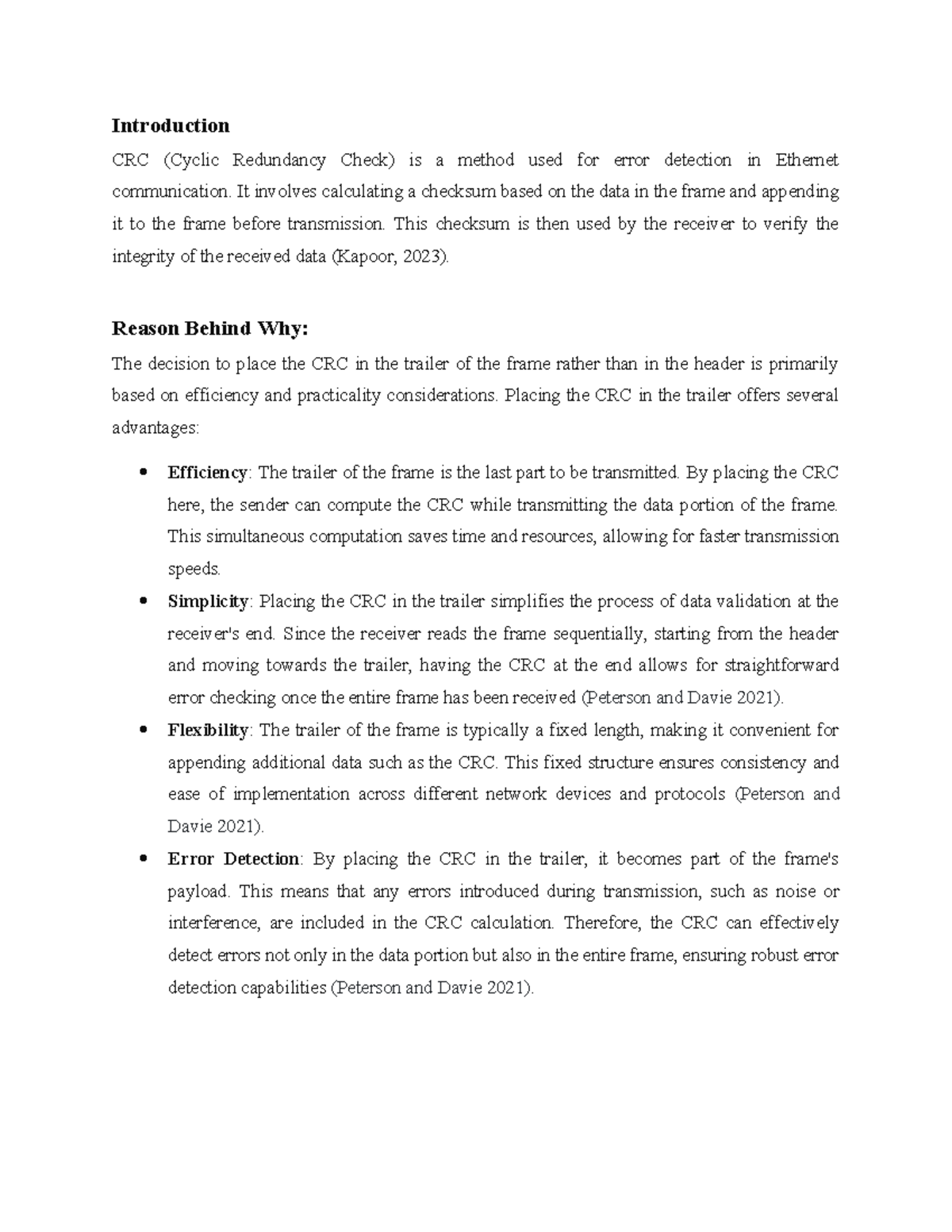 Crc Cyclic Redundancy Check Is A Method Used For Error Det Introduction Crc Cyclic