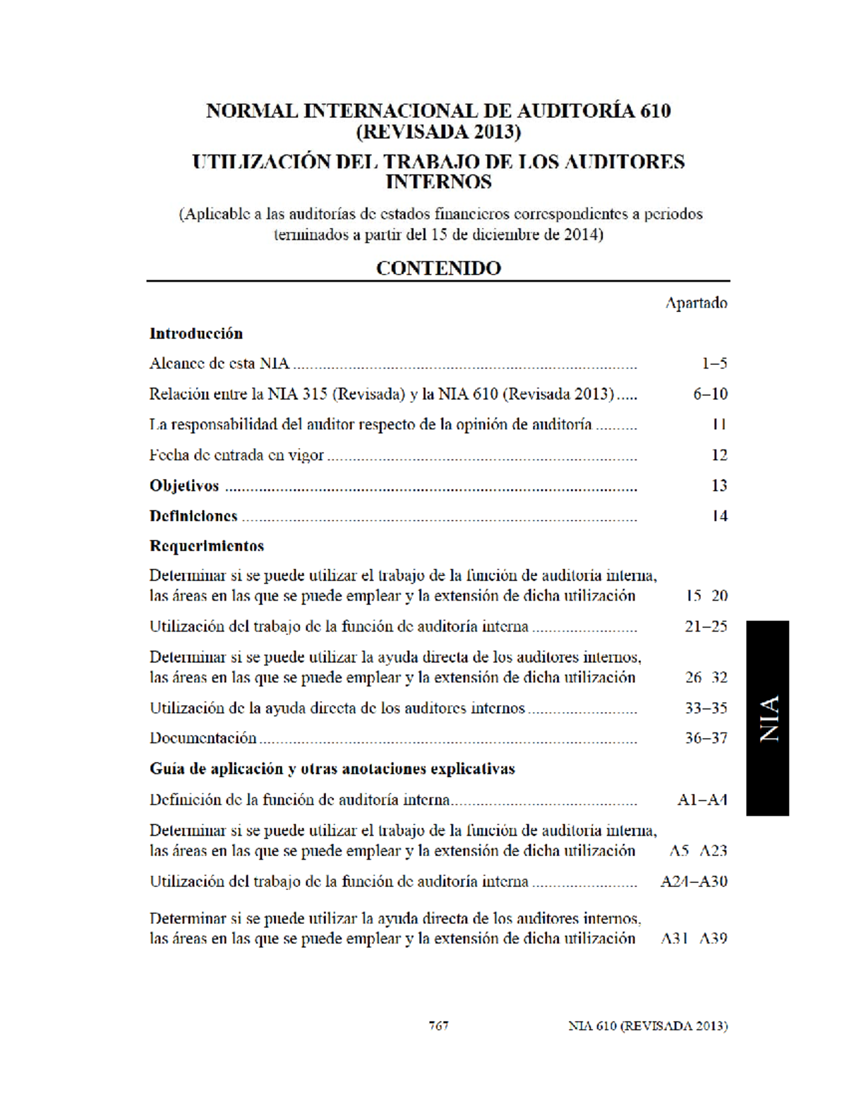NIA 610 - RESUMEN NIA 610 - Normas Internacionales de Información ...