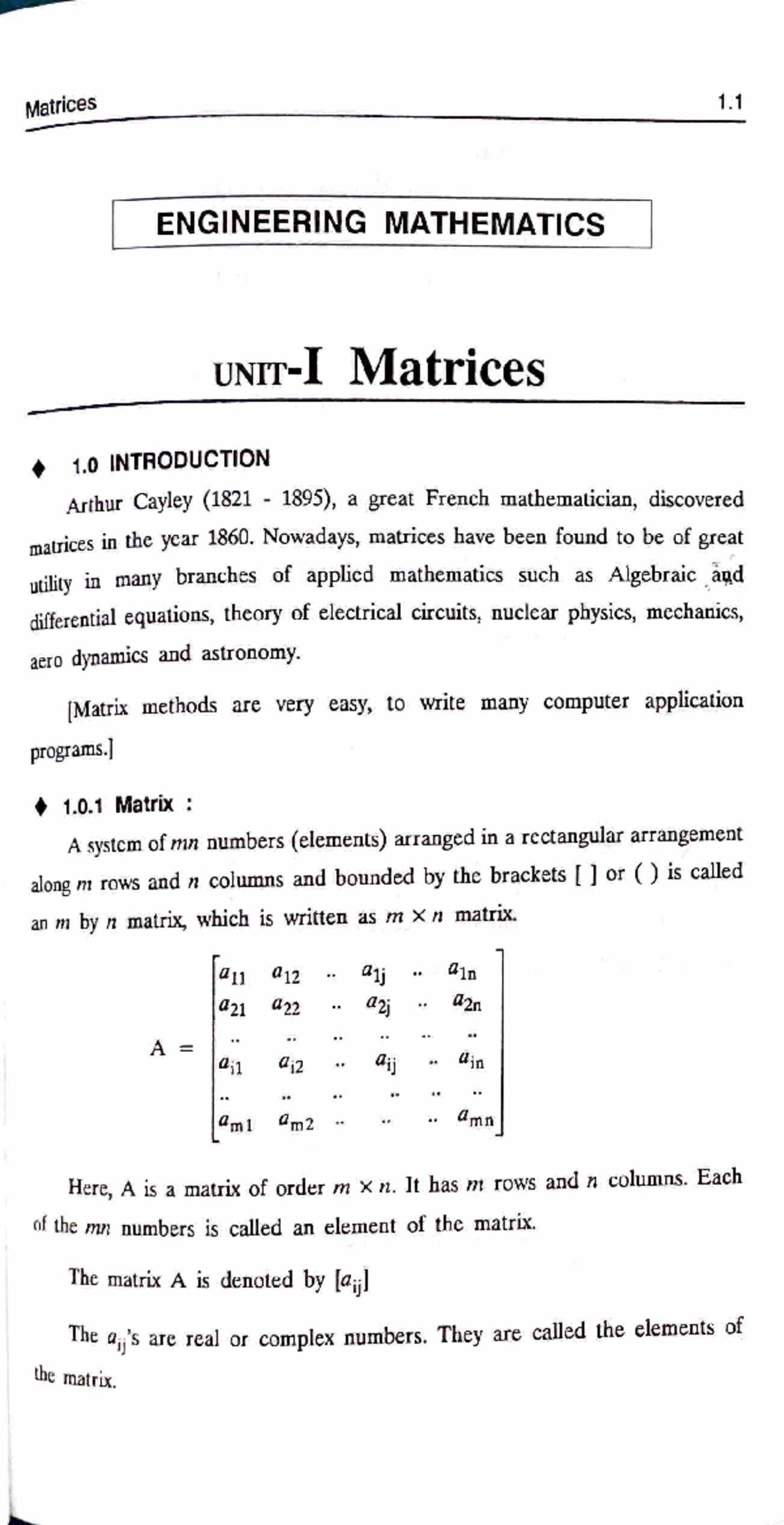 Matrices by g balaji pdf - Calculus and linear algebra - Studocu