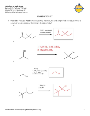 Lecture 24 - Post-Lecture Worksheet Chem 3A - Spring 2023 - CHEM 3A - ⑧ ...