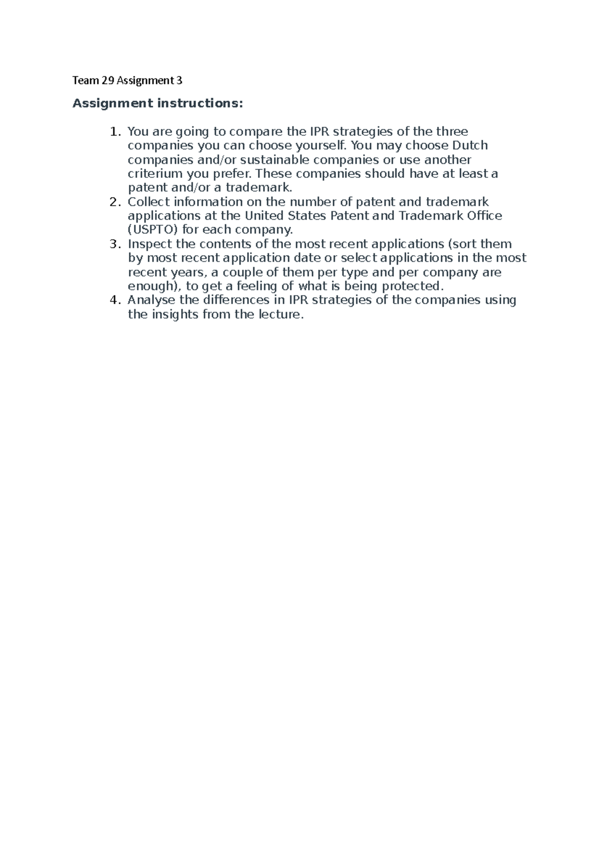 Assignment 3 0SV30 - Team 29 Assignment 3 Assignment instructions: 1 ...