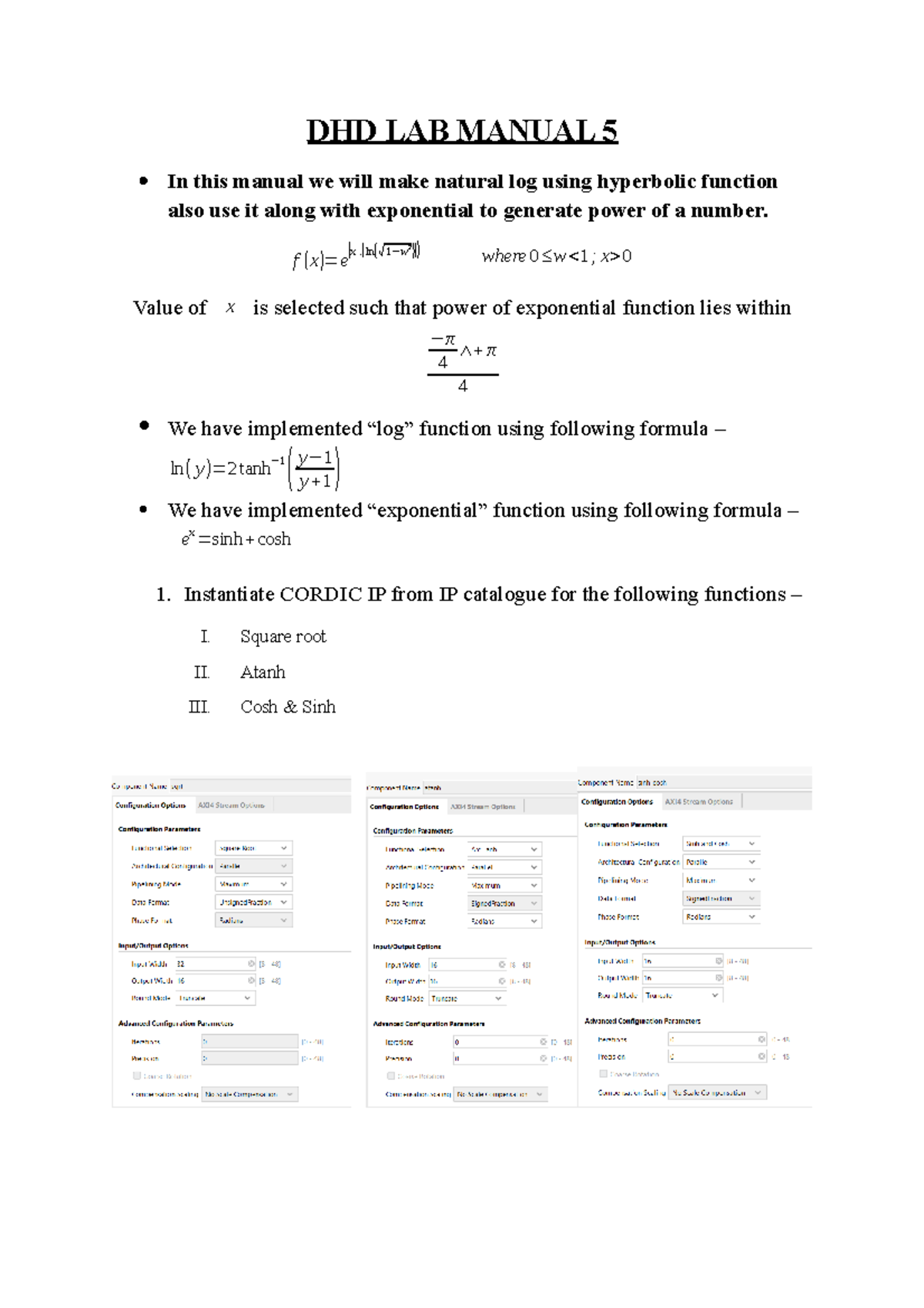 DHD LAB Manual 2 - Learning CORDIC IP - DHD LAB MANUAL 5 In this manual ...