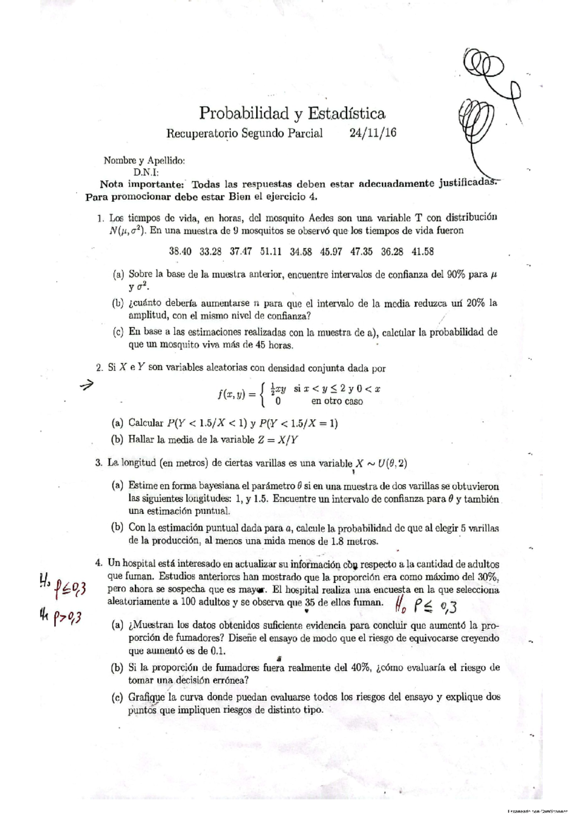 Modelos de Segundo parcial Py E. - Probabilidad Y Estadística - Studocu