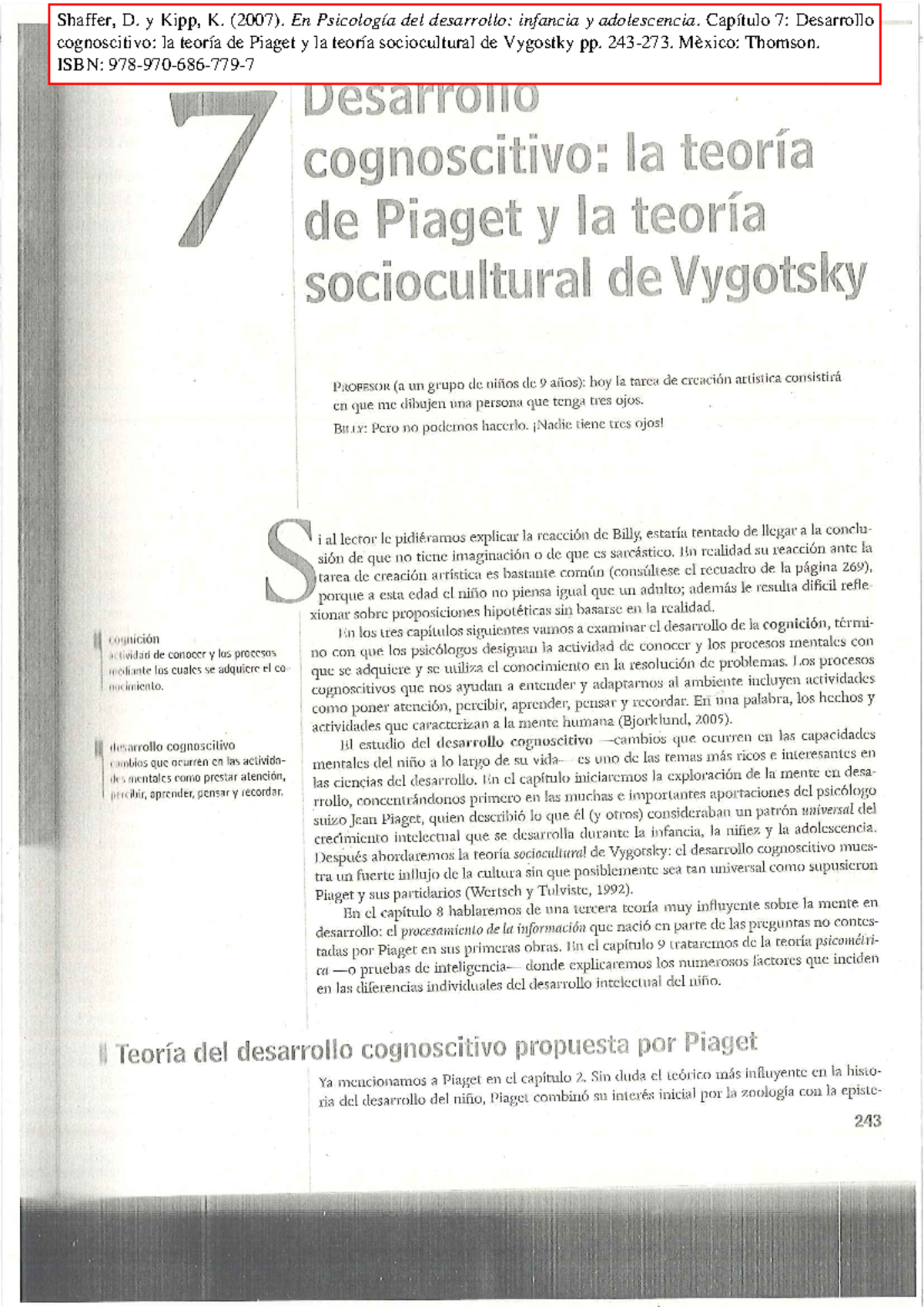 03 Shaffer, D. y Kipp, K. (2007 ). En Psicología del desarrollo ...