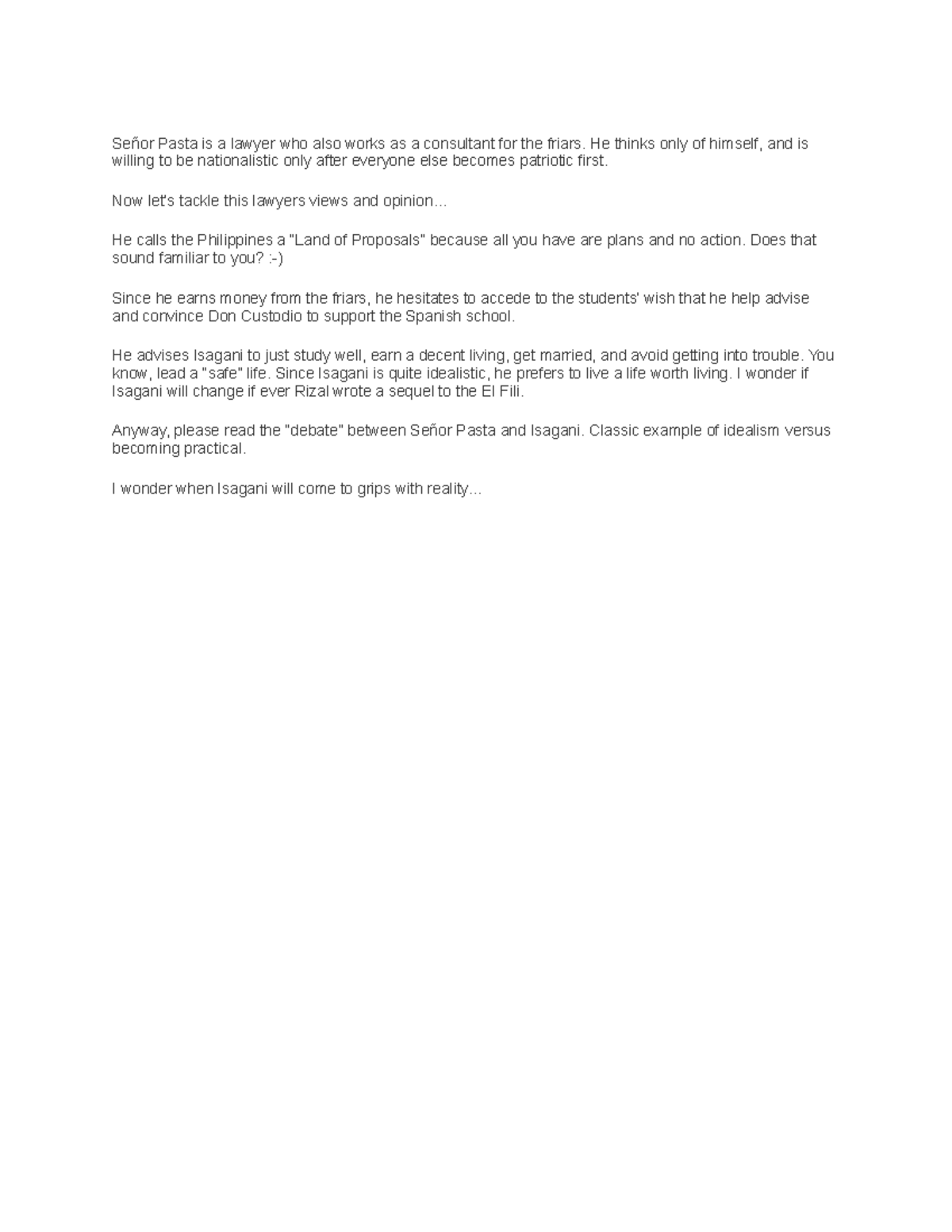 Chracters elfili - Señor Pasta is a lawyer who also works as a ...