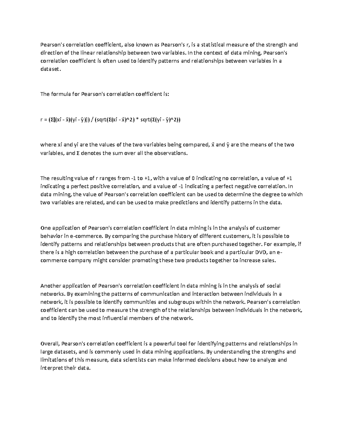 Pearson's - Detailed Notes on Pearson's Coefficient - Pearson's ...