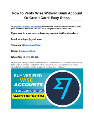 How to verify Wise without bank account or credit card - How to Verify Wise Without Bank or Card ...