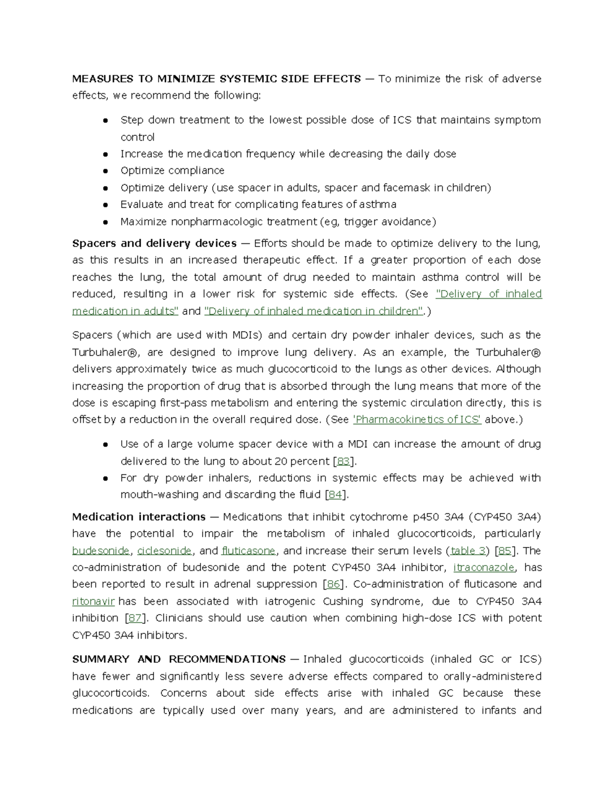 Measures TO Minimize Systemic SIDE Effects — To minimize the risk of ...
