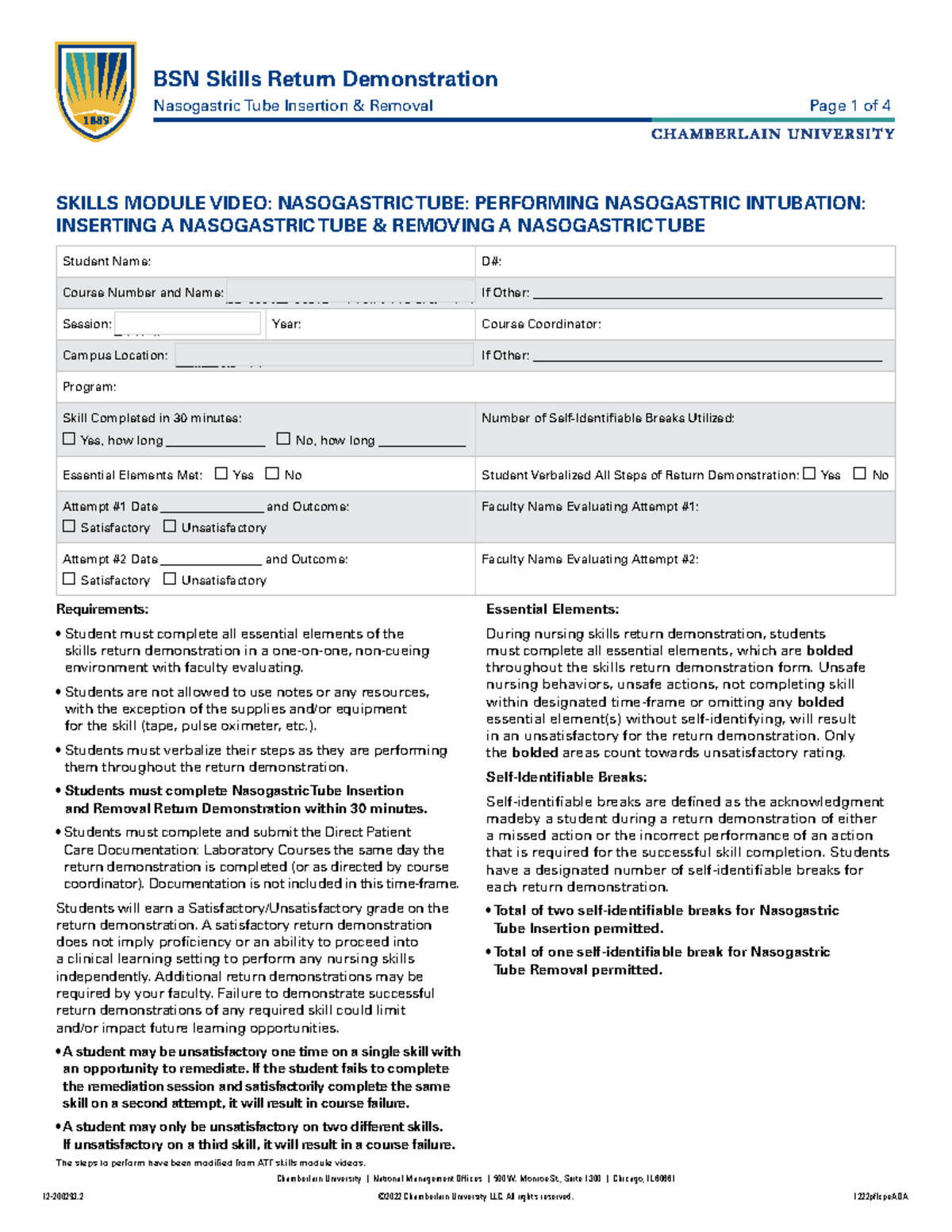 BSN Skills Return Demonstration – Nasogastric Tube Insertion & Removal ...