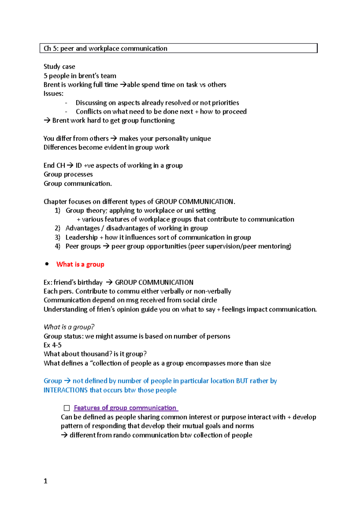 Ch 5 peer and workplace communication - Ch 5: peer and workplace ...