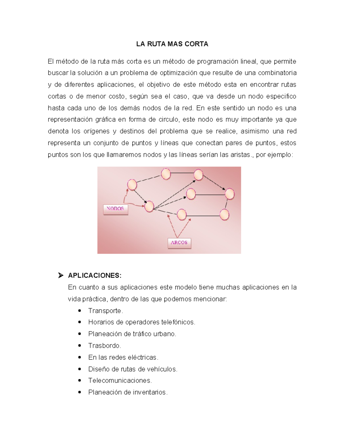 362035677 La Ruta Mas Corta - LA RUTA MAS CORTA El método de la ruta ...