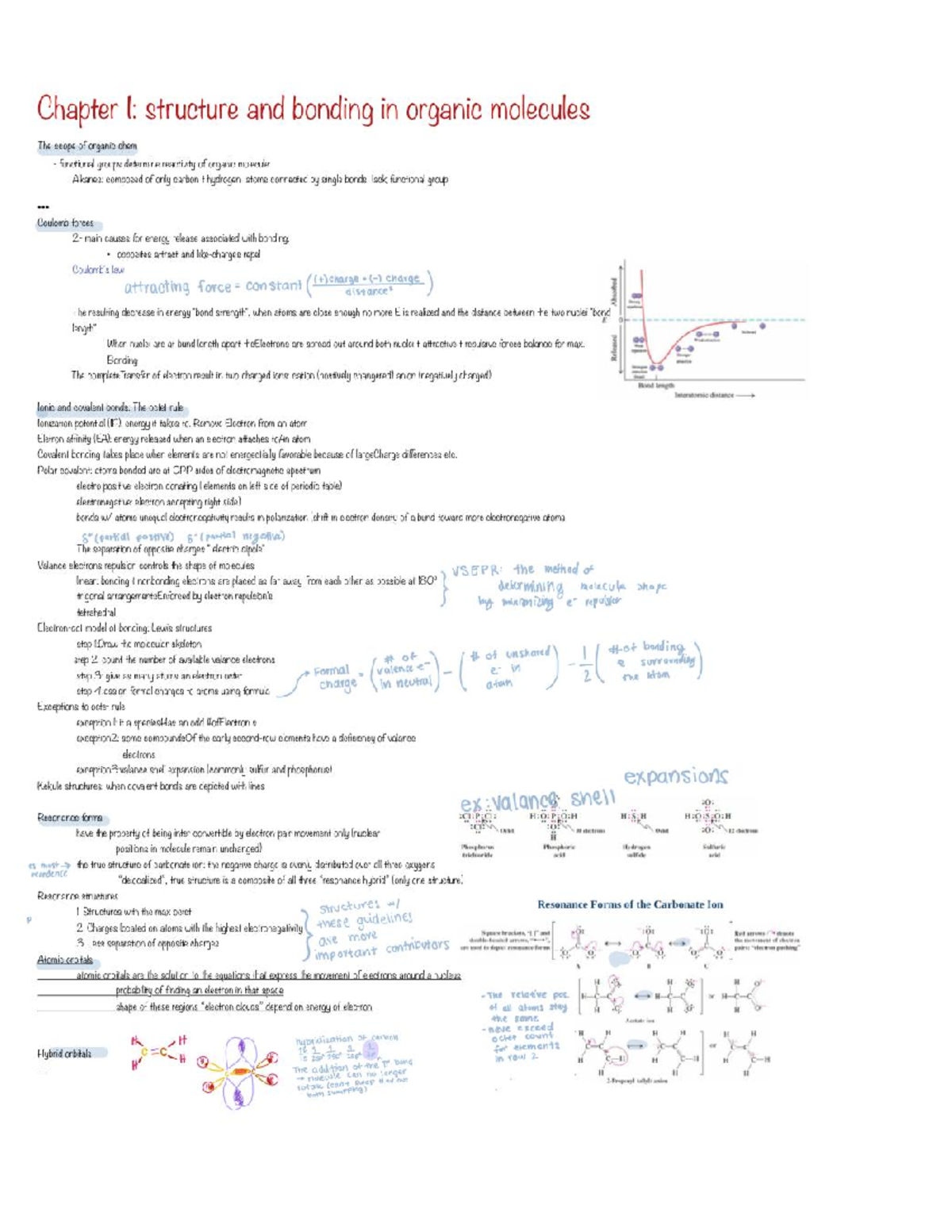 OChem Textbook Notes CH1 - CHEM 40A - Studocu