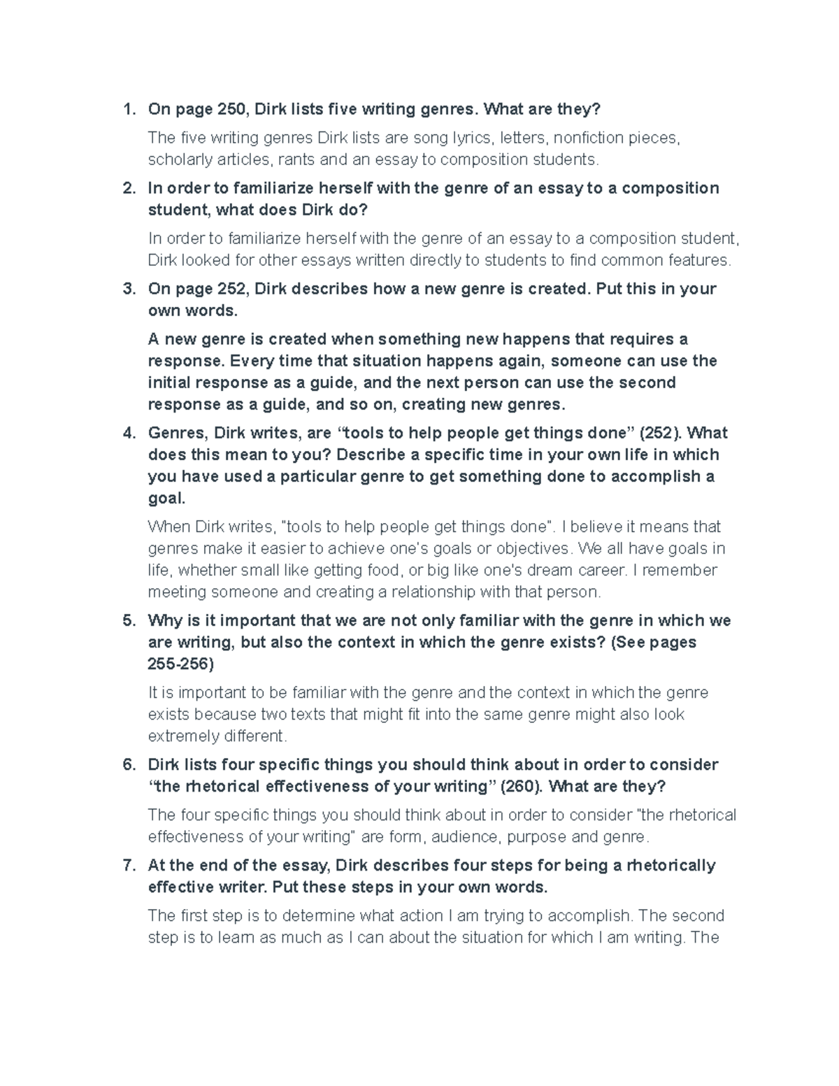 Mod. 4 Navigating Genres Reading Response (Assignment) - On page 250 ...