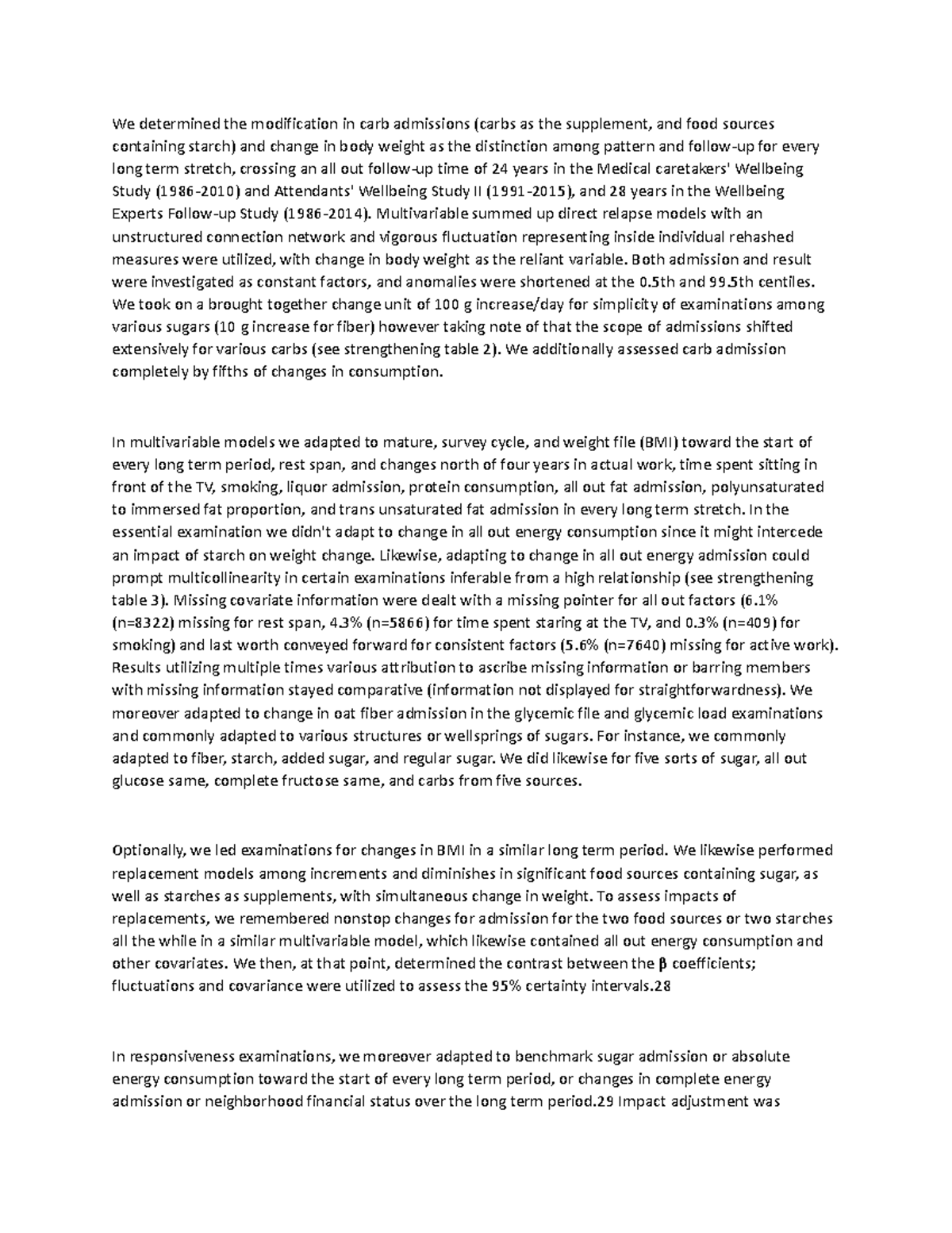 Reseach 7 - Study about nutrition - We determined the modification in ...