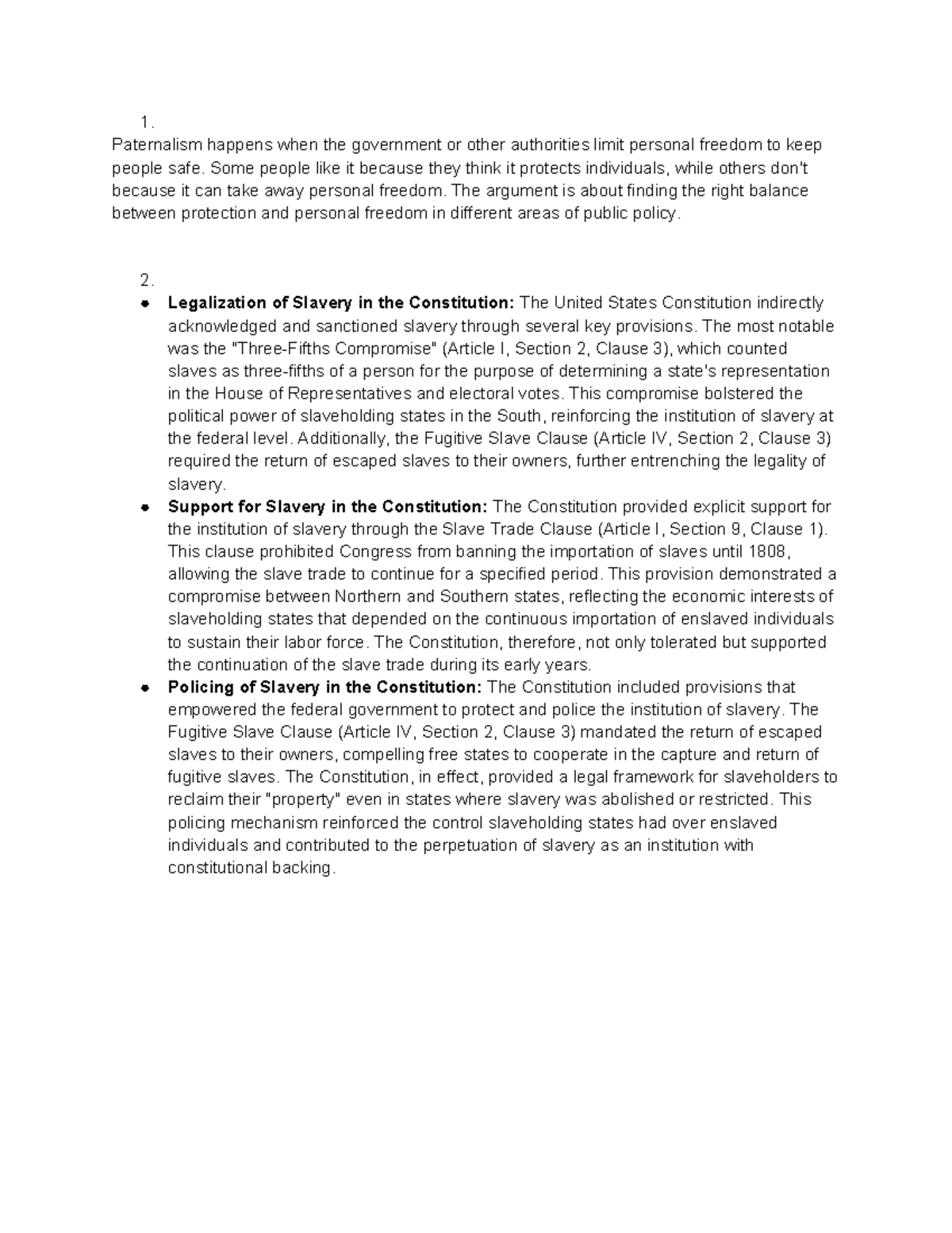 Abolition Independent Debate Prep Worksheet - 1. Paternalism happens ...