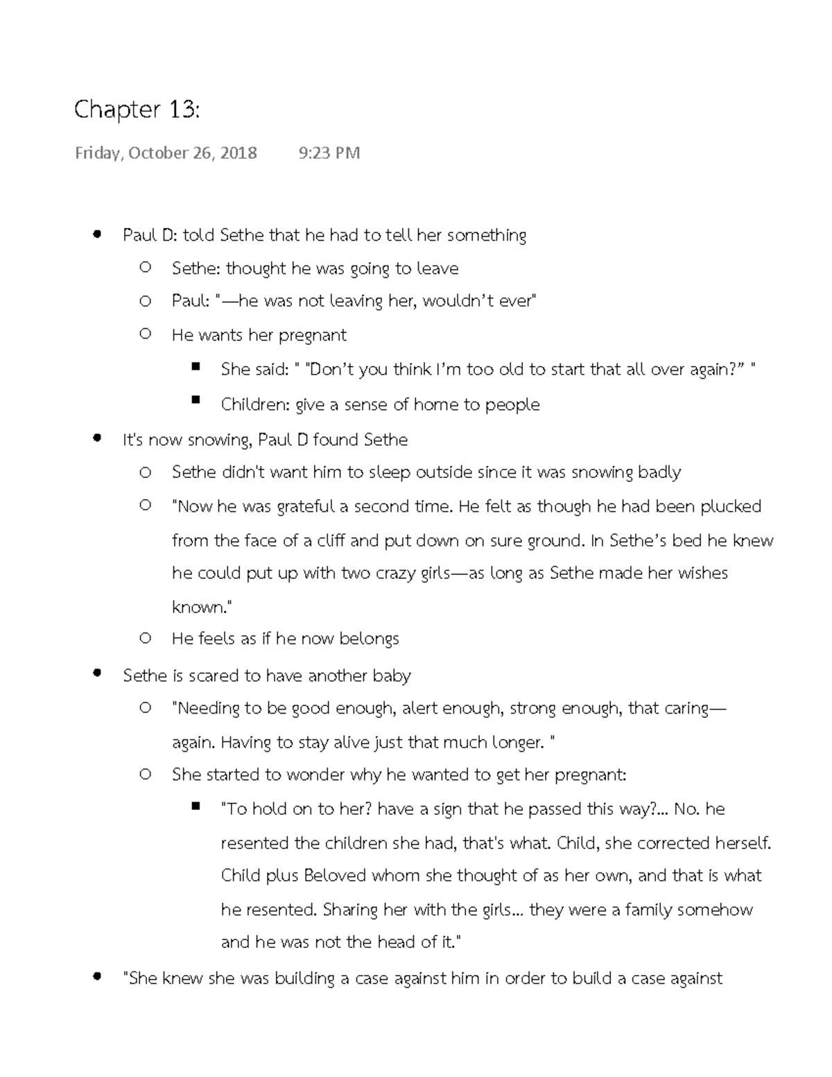 Beloved Chapter 13 - Chapter 13: Friday, October 26, 2018 9:23 PM Paul ...