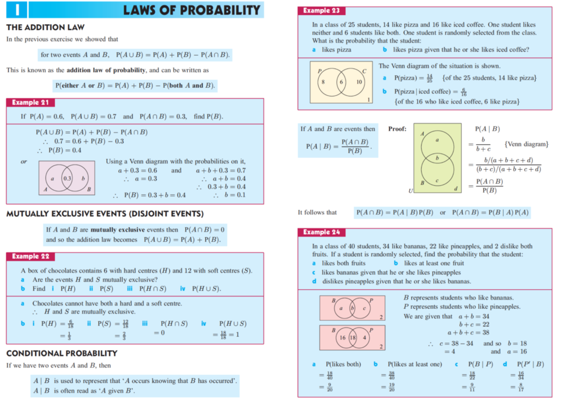 Laws of Probability (Haese HL) - 13005 - Studocu
