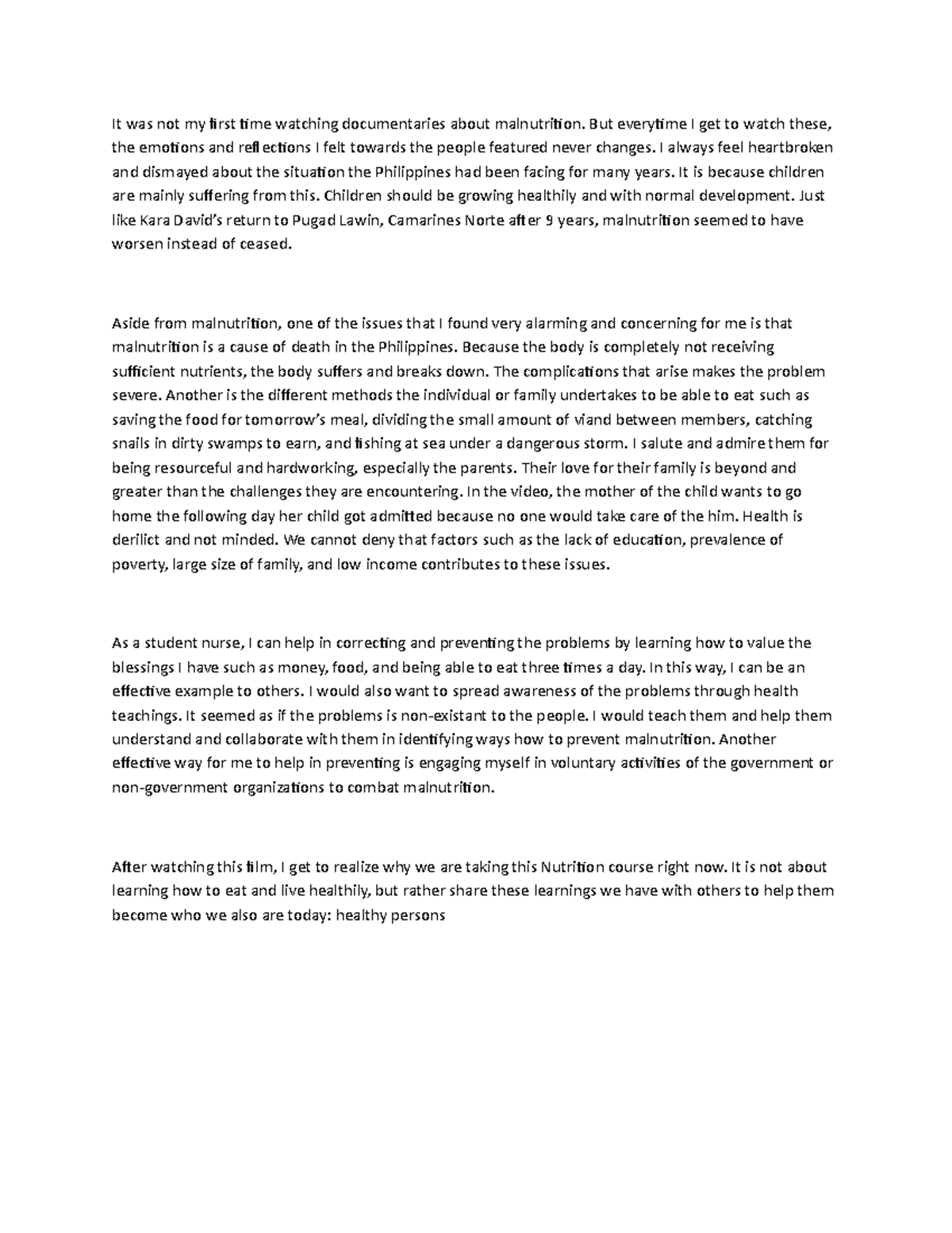 Kara david - Lecture notes 1 - It was not my first time watching ...